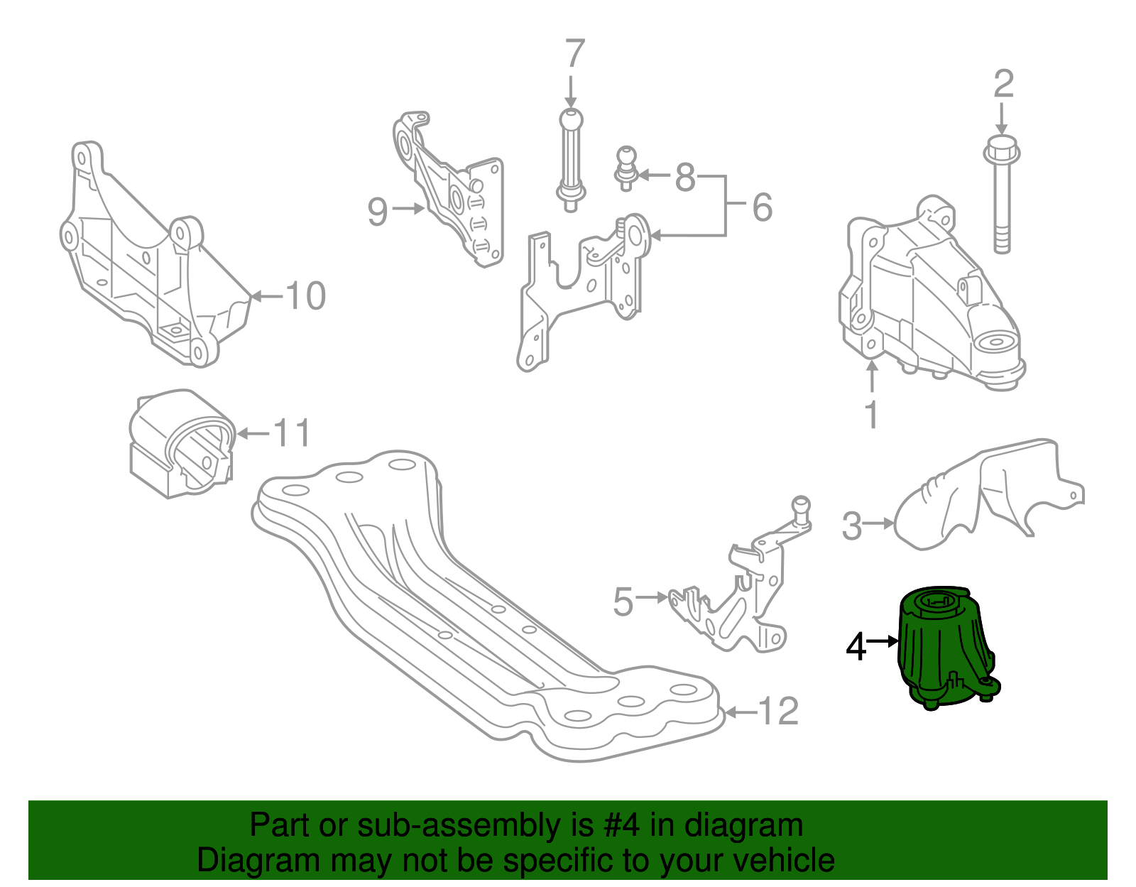 206-240-05-01 - Motor Mount 2022-2025 Mercedes-Benz | Mercedes-Benz ...