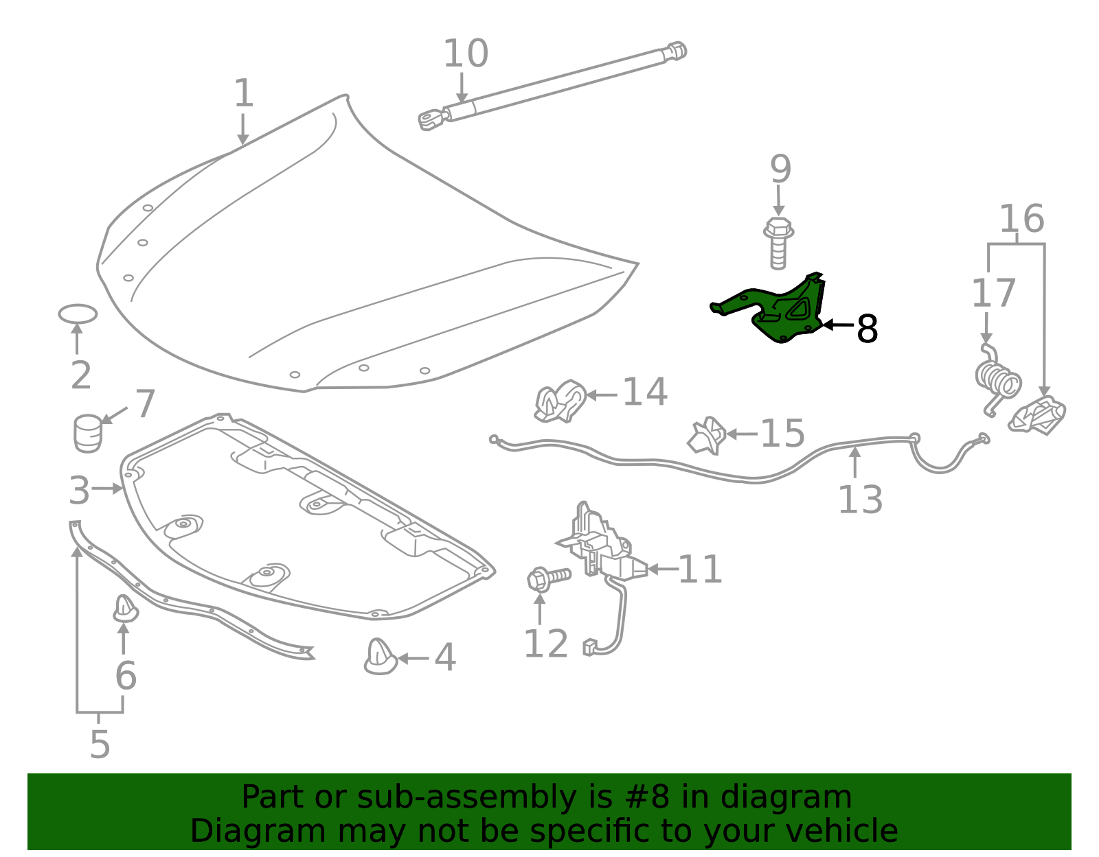 2013-2018 Toyota Avalon Hinge 53410-07010 | MotorMotor