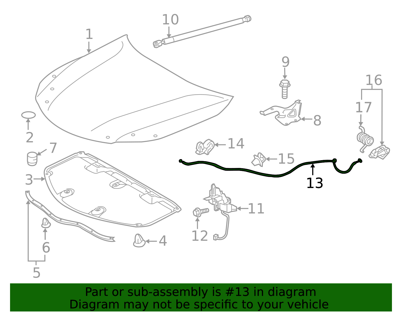 53630-06150 - 2012-2018 Toyota - Release Cable | Nucar Toyota of North ...