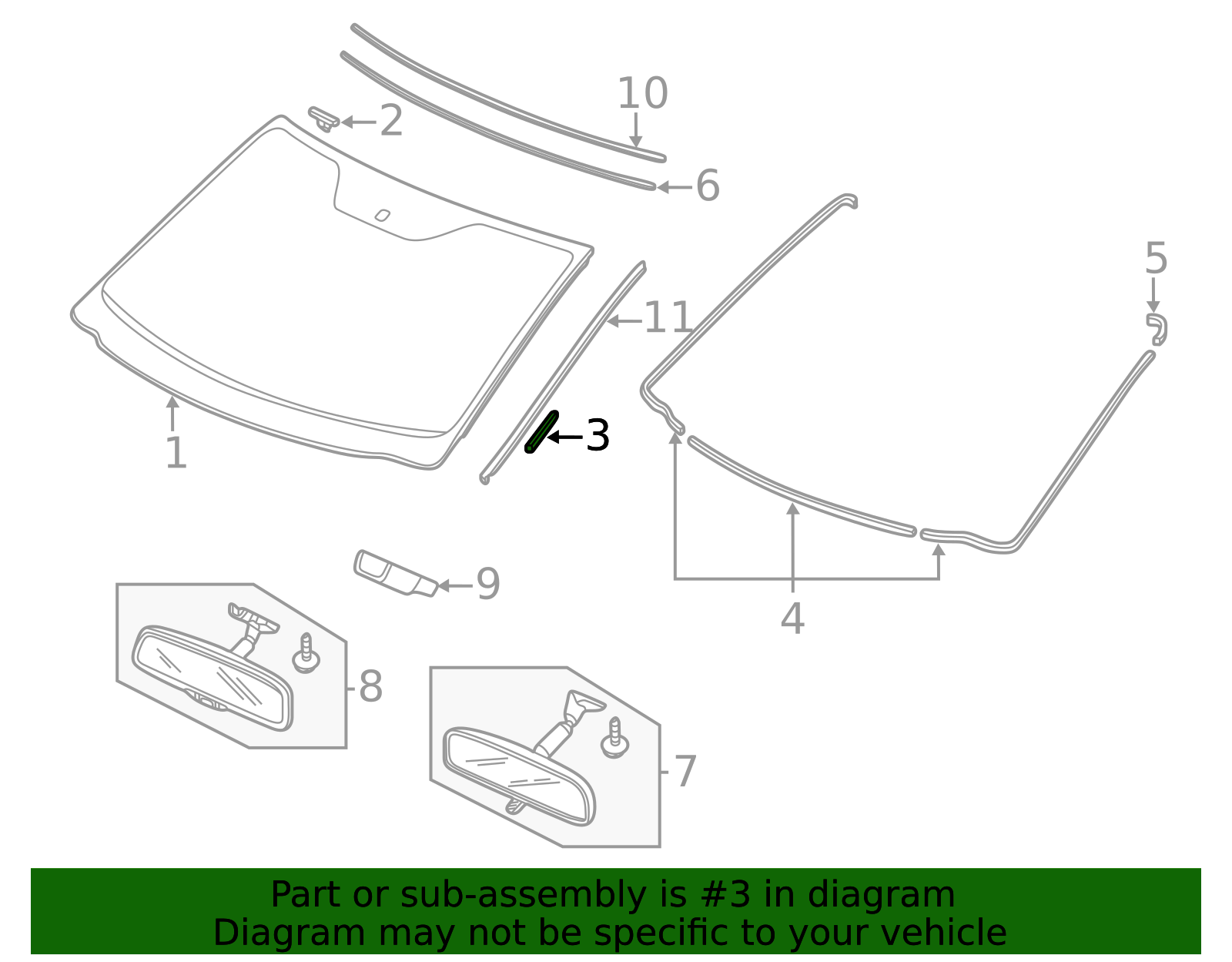 OEM 2009-2017 Honda Side Molding Retainer 91570-SZA-305 | Honda ...