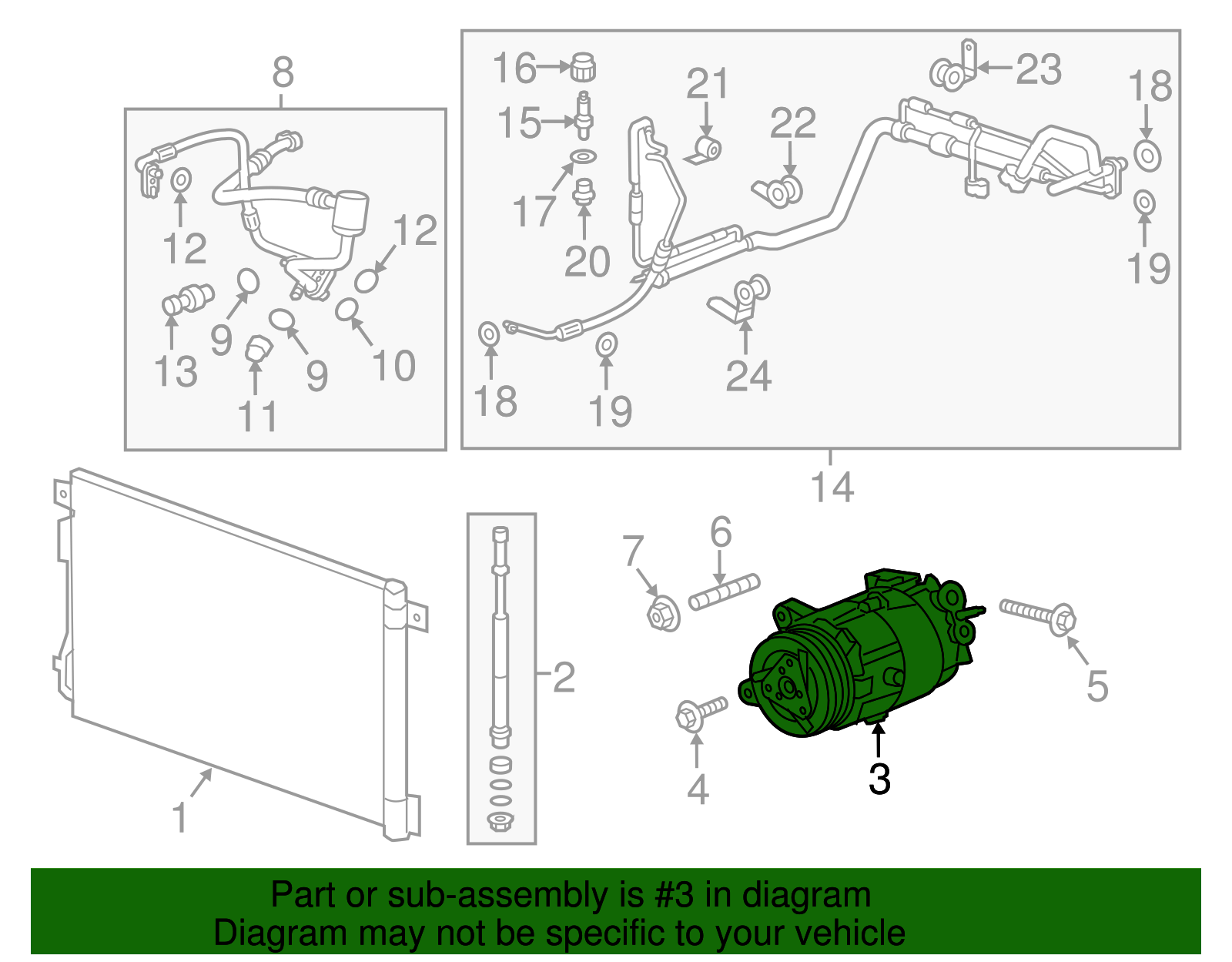 OEM GM Compressor Kit For 2013-2019 GM - Part No. 85008614 | Karl ...