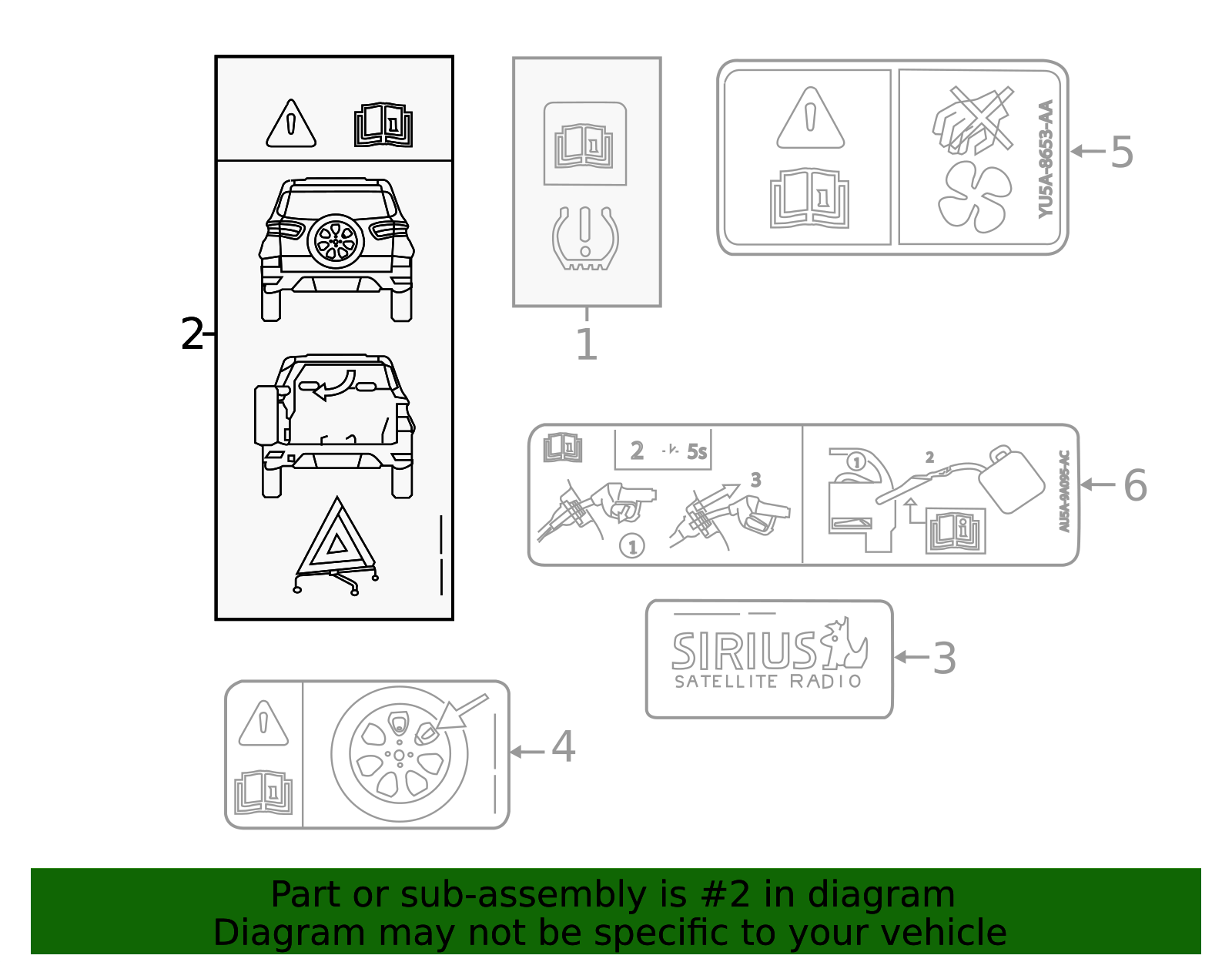 2018-2022 Ford EcoSport Info Label CN1Z-9900014-A | Awesome Parts Ford