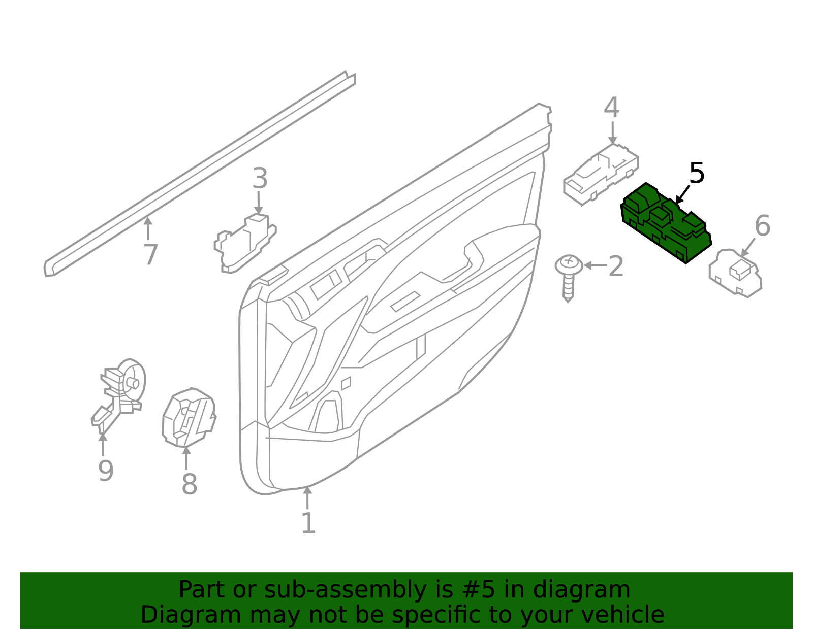 Hyundai Door Window Switch - Power Window Control - Part #93571-3X011 ...