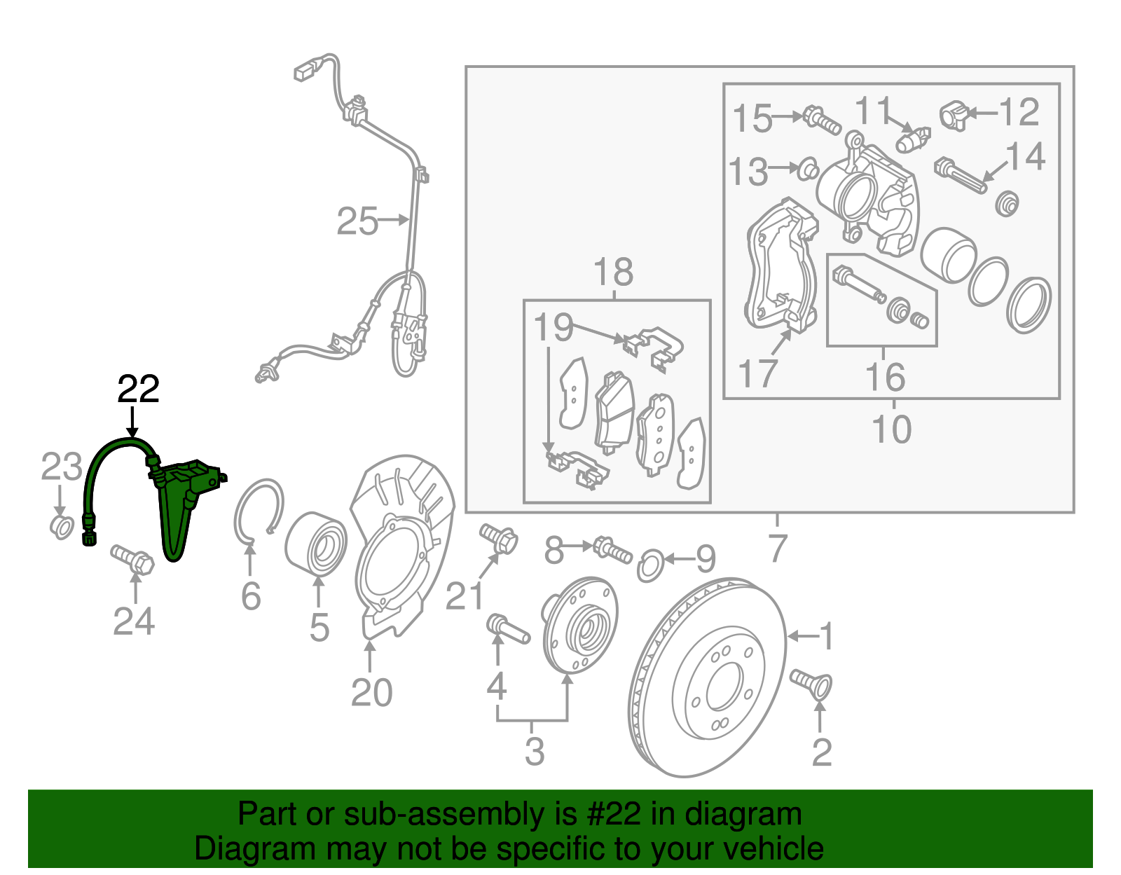 58731-B2000 - Brake Hose 2014-2019 Kia | Kia.Parts Store