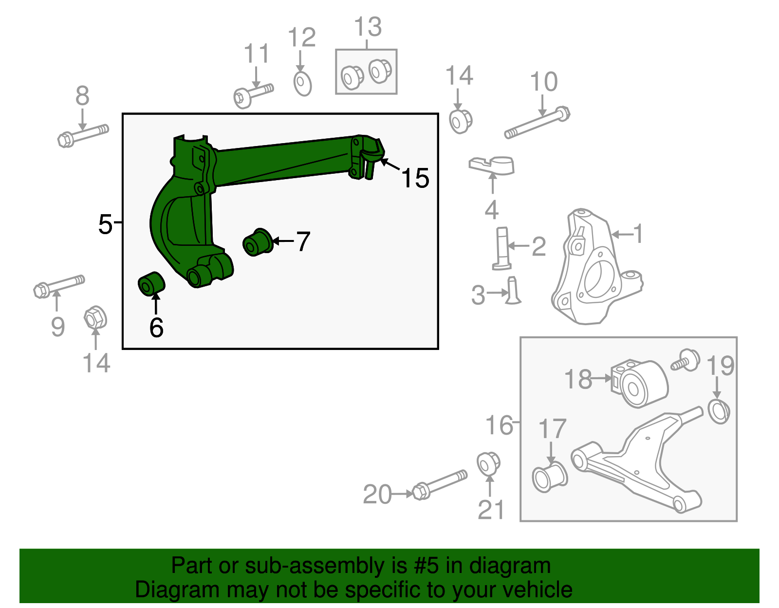 2014-2017 Buick Front Driver Side Suspension Strut Yoke 22855041 | OEM ...
