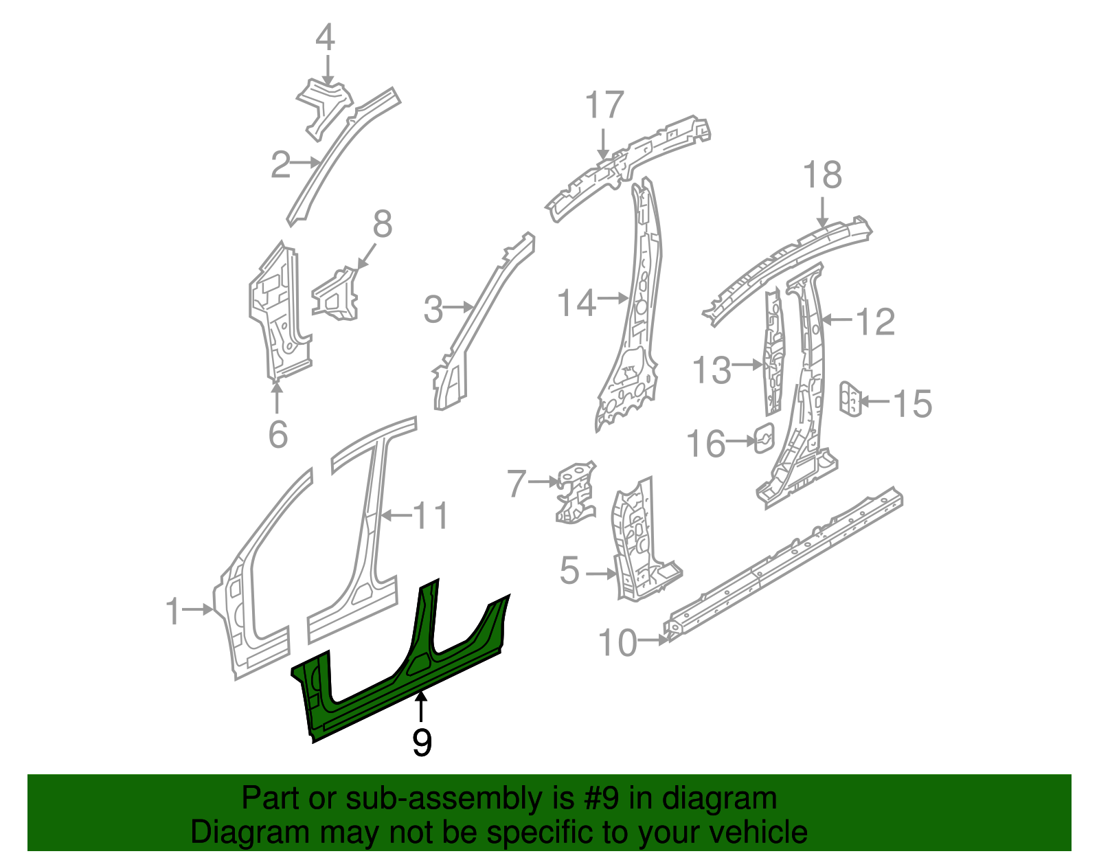 BBY2-71-271 - Outer Rocker Panel 2010-2013 Mazda 3 | Florida Mazda Parts