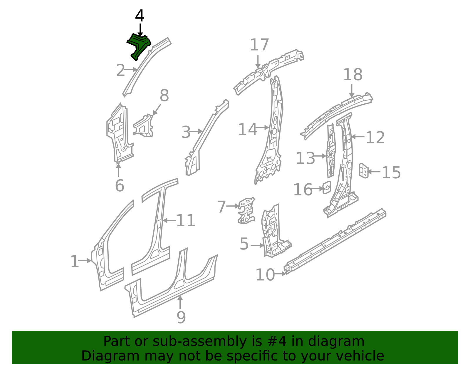 BBM4-71-24Z - High-Quality Pillar Reinforced for 2010-2013 Mazda 3 ...