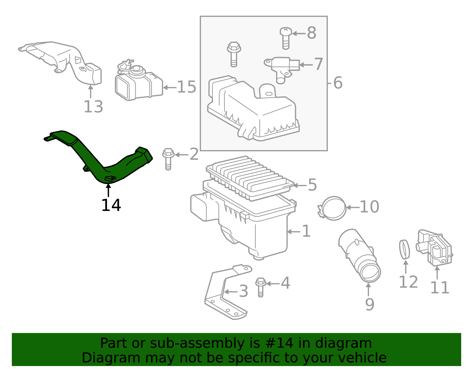 17752-31120 - Engine Air Intake Hose 2011-2013 Toyota Highlander | Bam ...