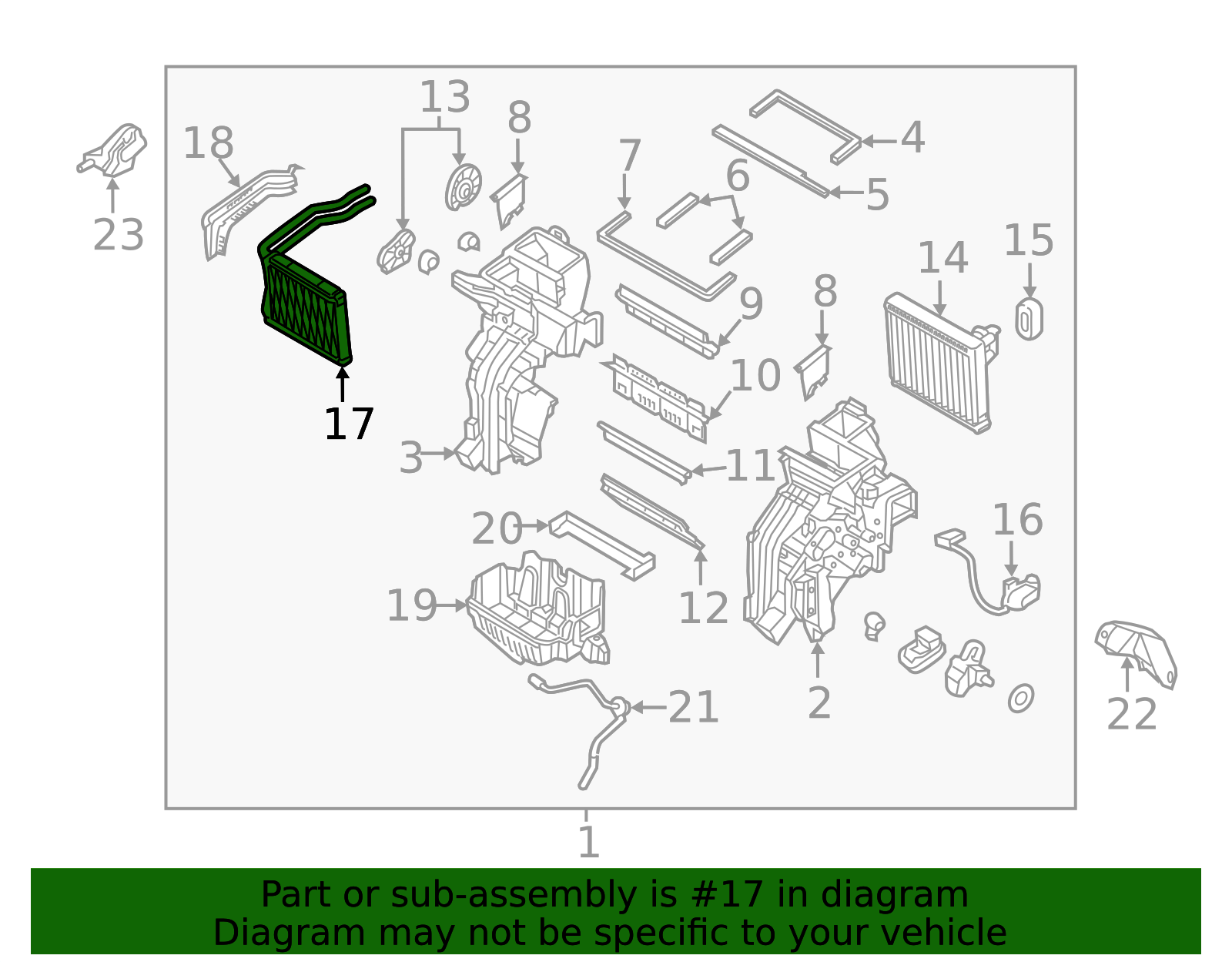 2018-2023 Kia Rio Heater Core 97138-H9000 | TascaParts.com