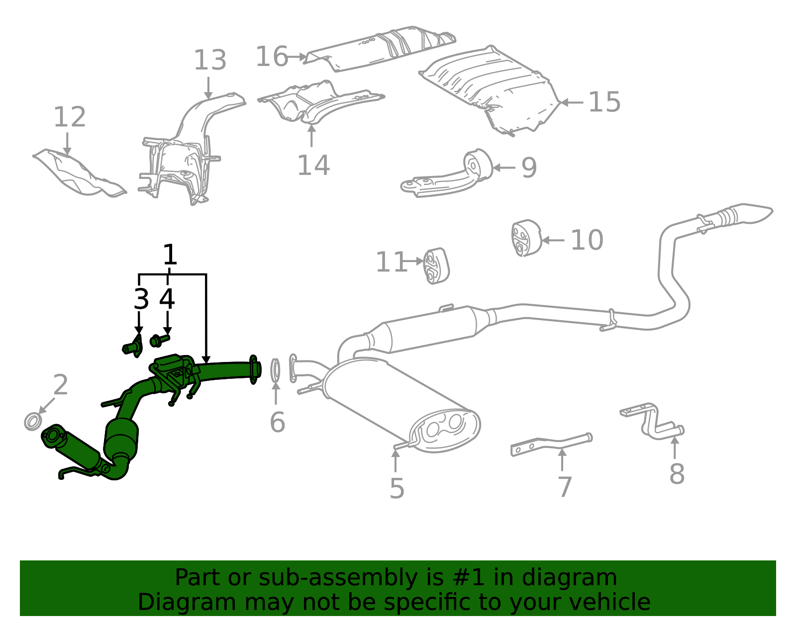 2021-2025 Toyota Sienna Exhaust Intermediate Pipe 17410-F0331 | OEM ...