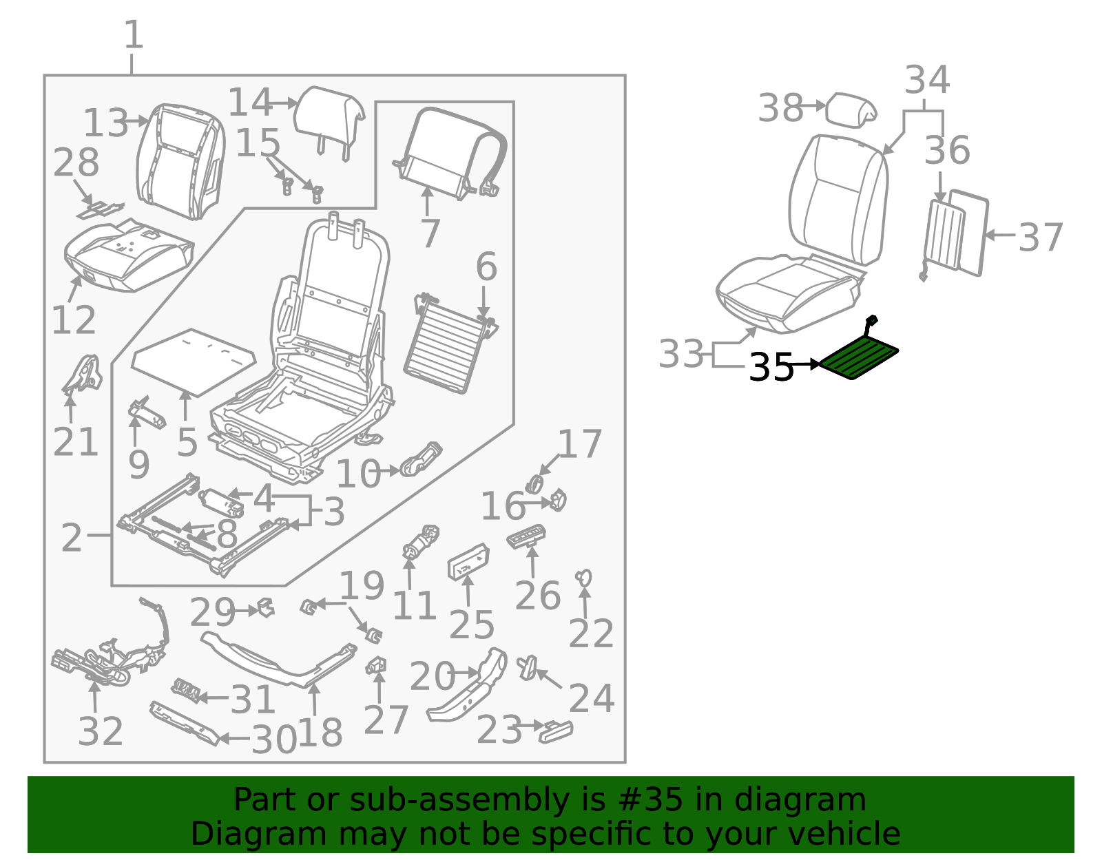 Genuine Seat Heater Pad for 2003-2011 Saab | Part# 12783123 | Over 30% ...