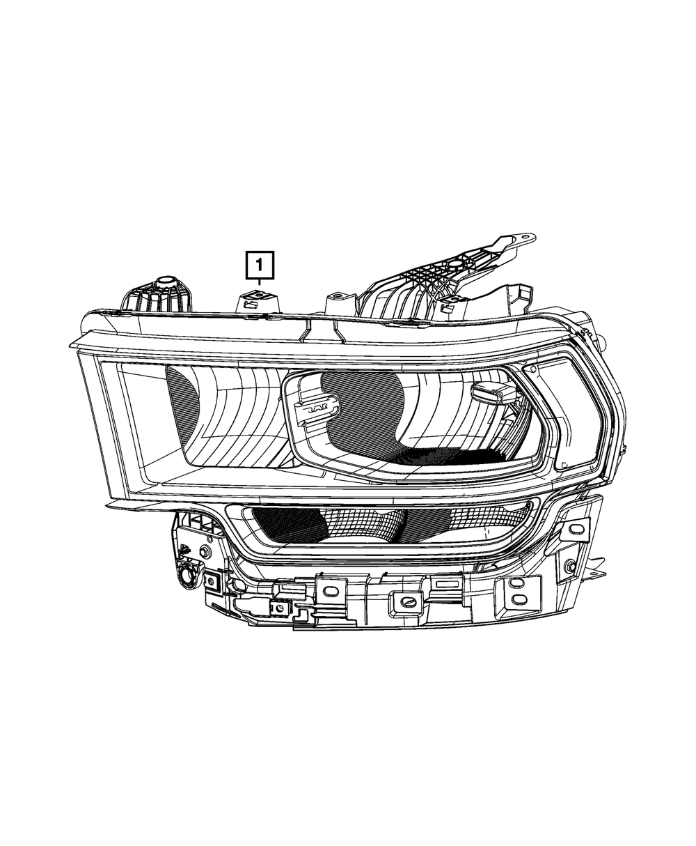 68360177AE - Headlamp, Left 2019-2024 Ram | Mopar Wholesale Store