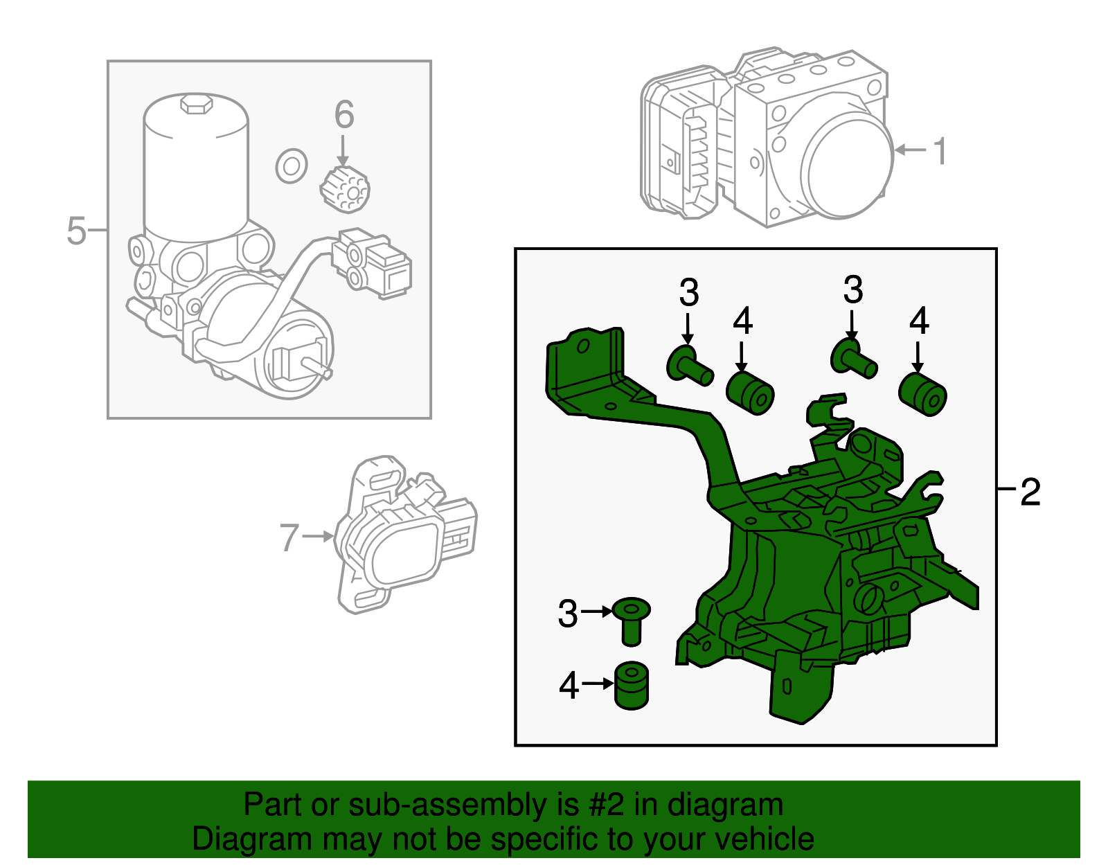 44590-47062 - ABS Modulator Bracket - 2017-2018 Toyota | OEM Genuine ...