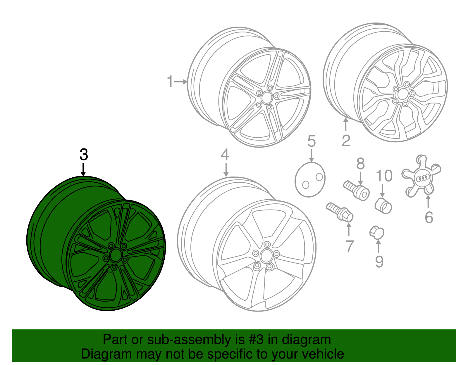 420-601-025-AP - Wheel, Alloy 2010-2015 Audi R8 | Audi OEM Parts Guy