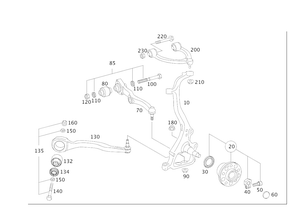 221-330-02-25 - Front Wheel Hub 1954-2014 Mercedes-Benz | Mercedes-Benz ...