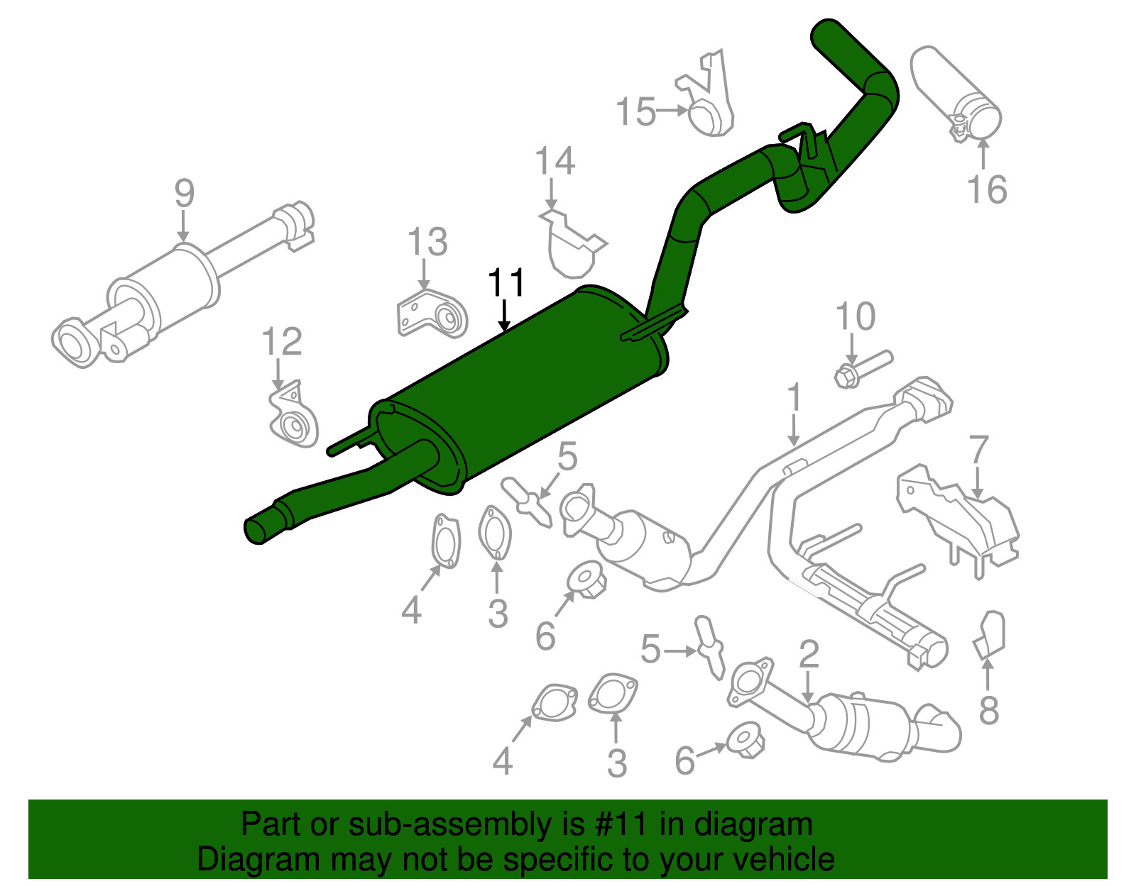 2011-2014 Ford F-150 Muffler BL3Z-5230-F | OEM Parts Online