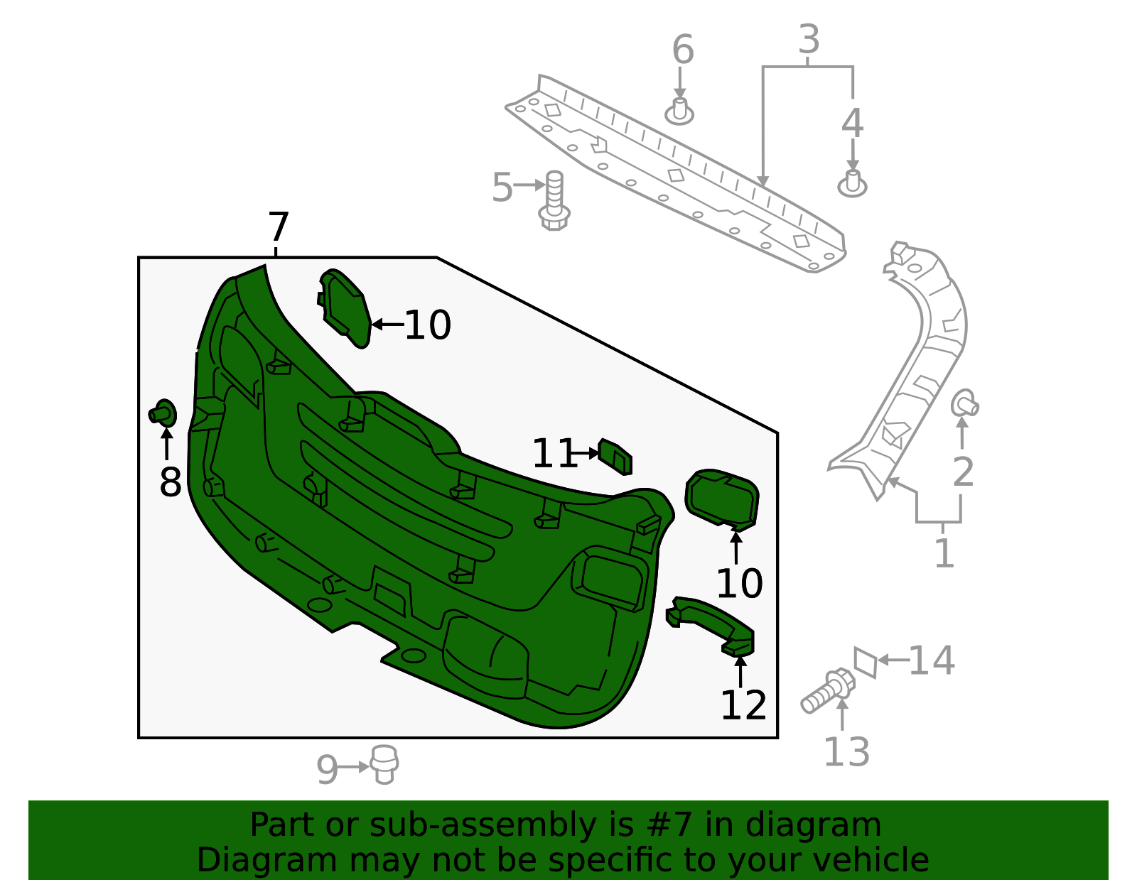 2013-2014 Hyundai Santa Fe Sport Lower Trim Panel 81750-4Z000-NBC ...
