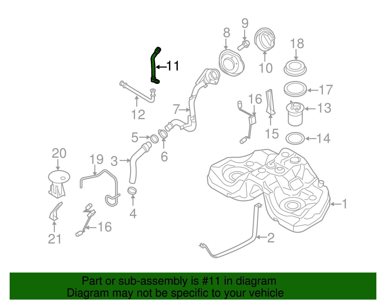 FE02-42-23X - Vent Hose - 2004-2011 Mazda RX-8 | Mazda Parts Factor