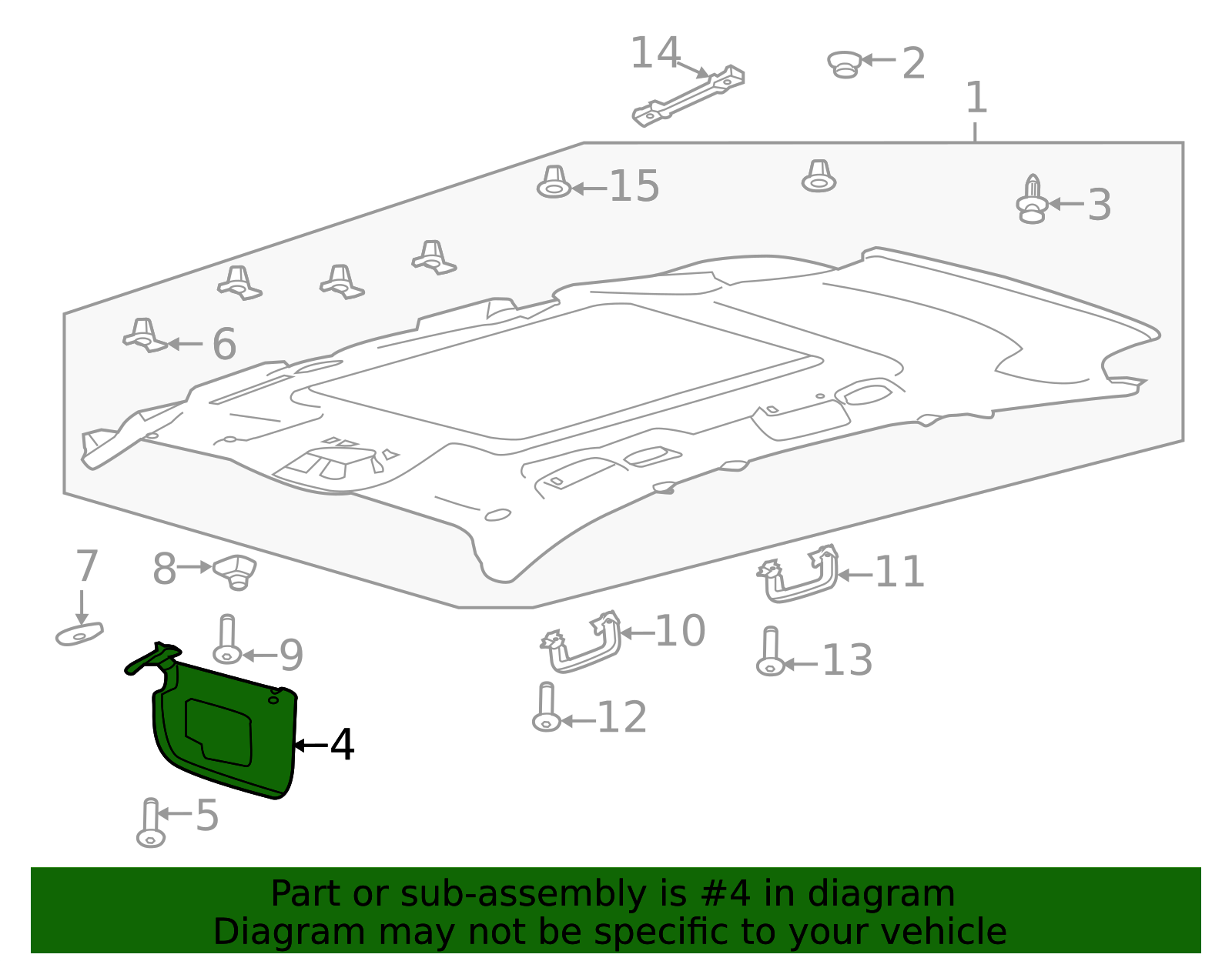 2013-2019 Ford Escape | Sun-Visor | CJ5Z-7804105-AB | Walls' Ford Parts
