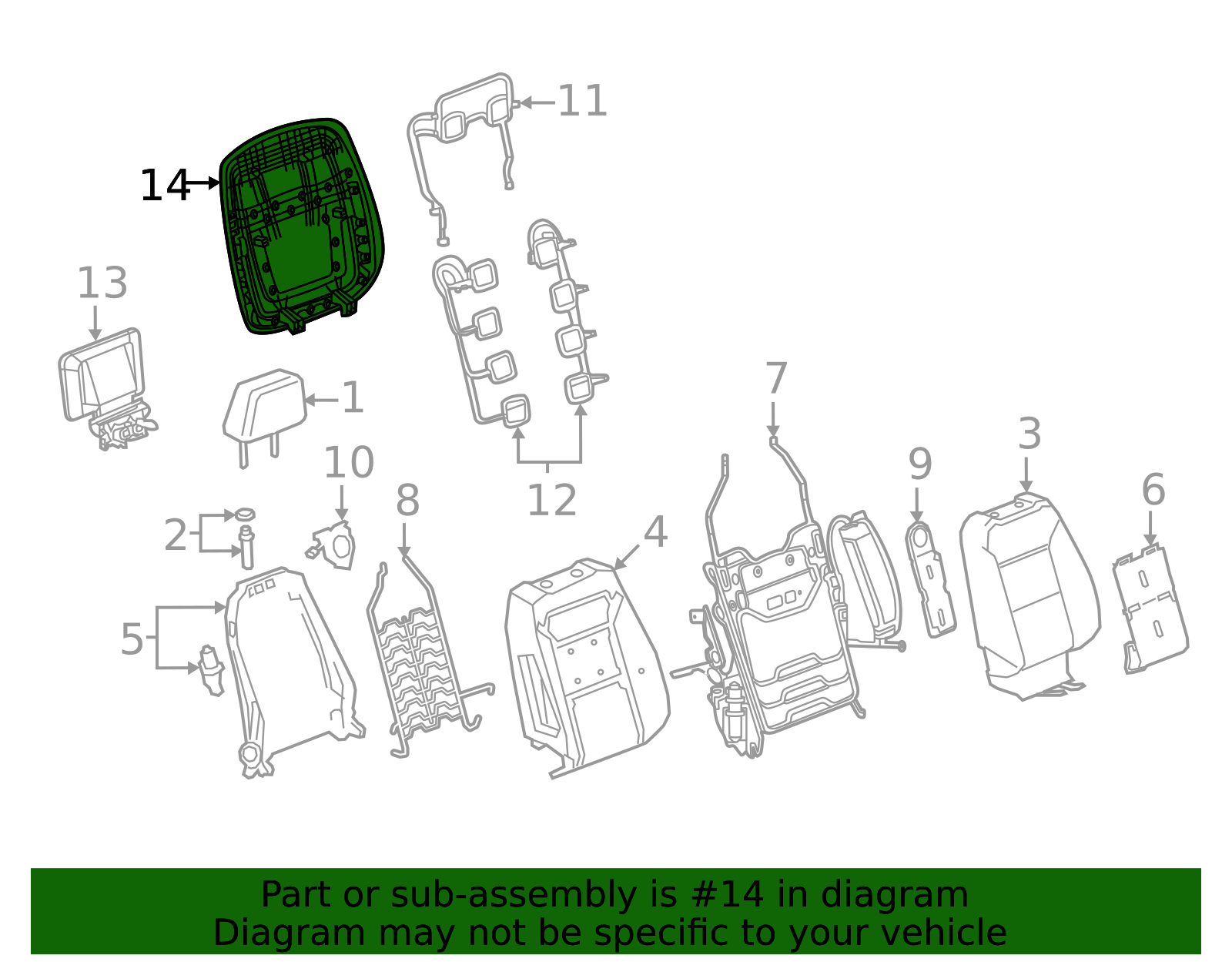85063706 - High-Quality Seat Back Panel for AutoNation Parts
