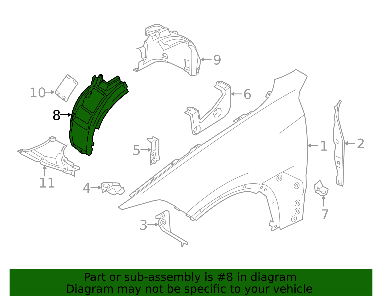 51-71-7-427-505 - 2020-2024 BMW X6 - Ft Fender Liner | BMWPartsHub