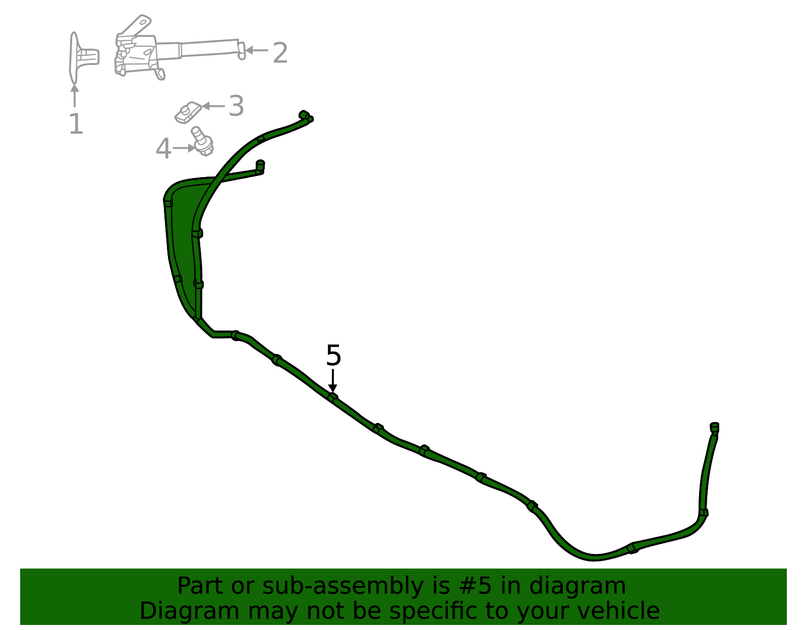 2022-2024 Mitsubishi Washer Hose 8264A436 | Mitsubishi Parts Warehouse