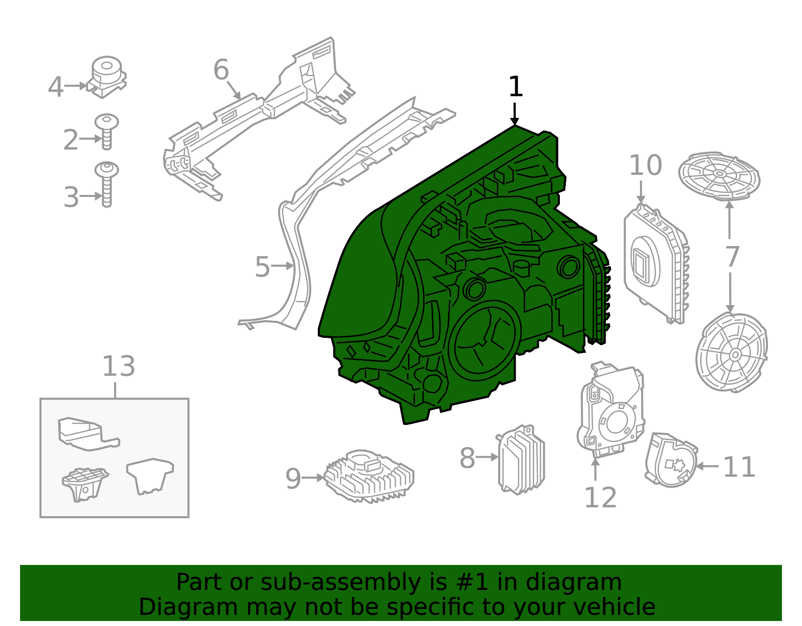 63118084379 - 2021-2023 BMW Composite Assembly (63-11-8-084-379) | BMW ...