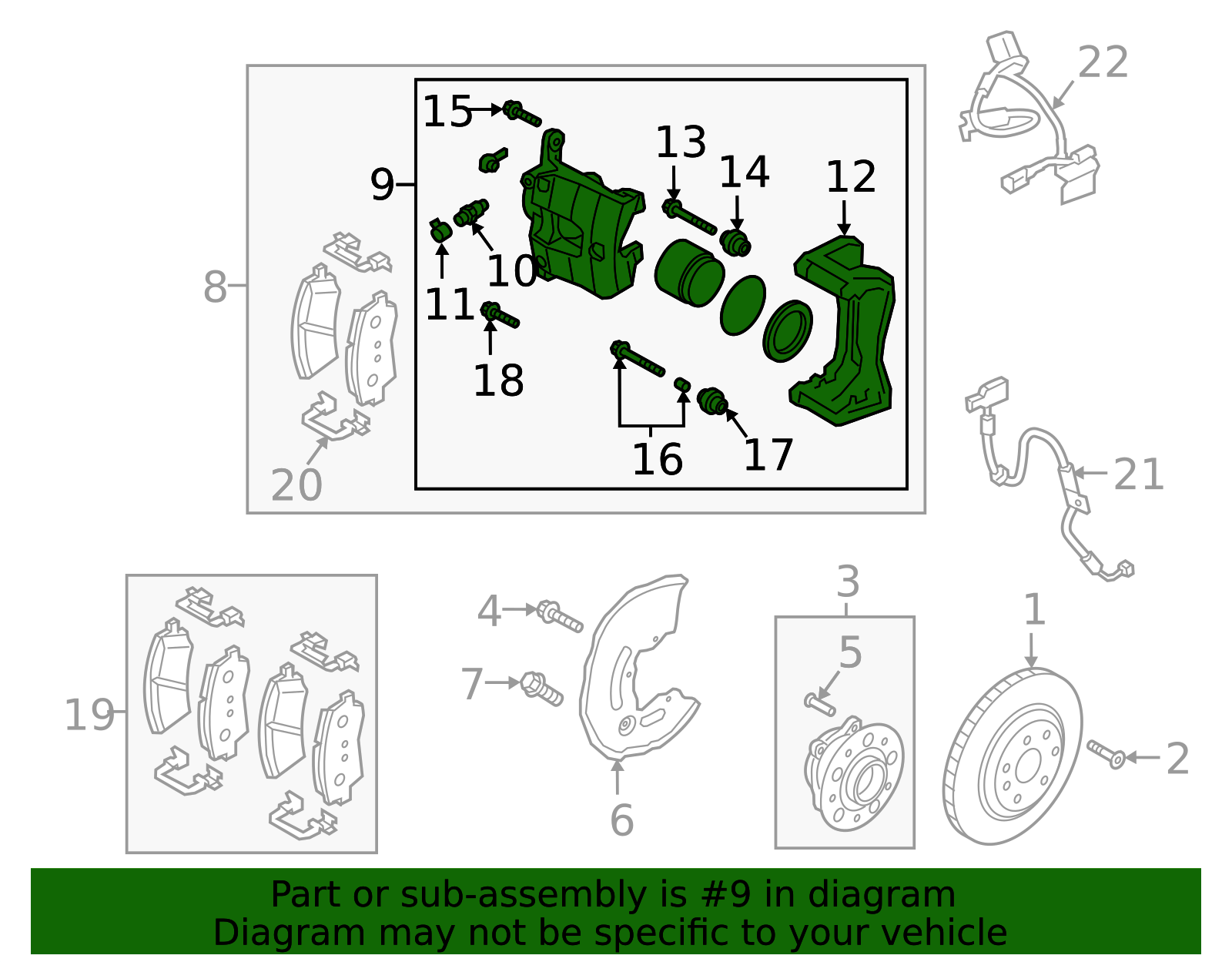 2019-2023 Genesis G70 Disc Brake Caliper 58310-J5A50-YKG | World OEM ...