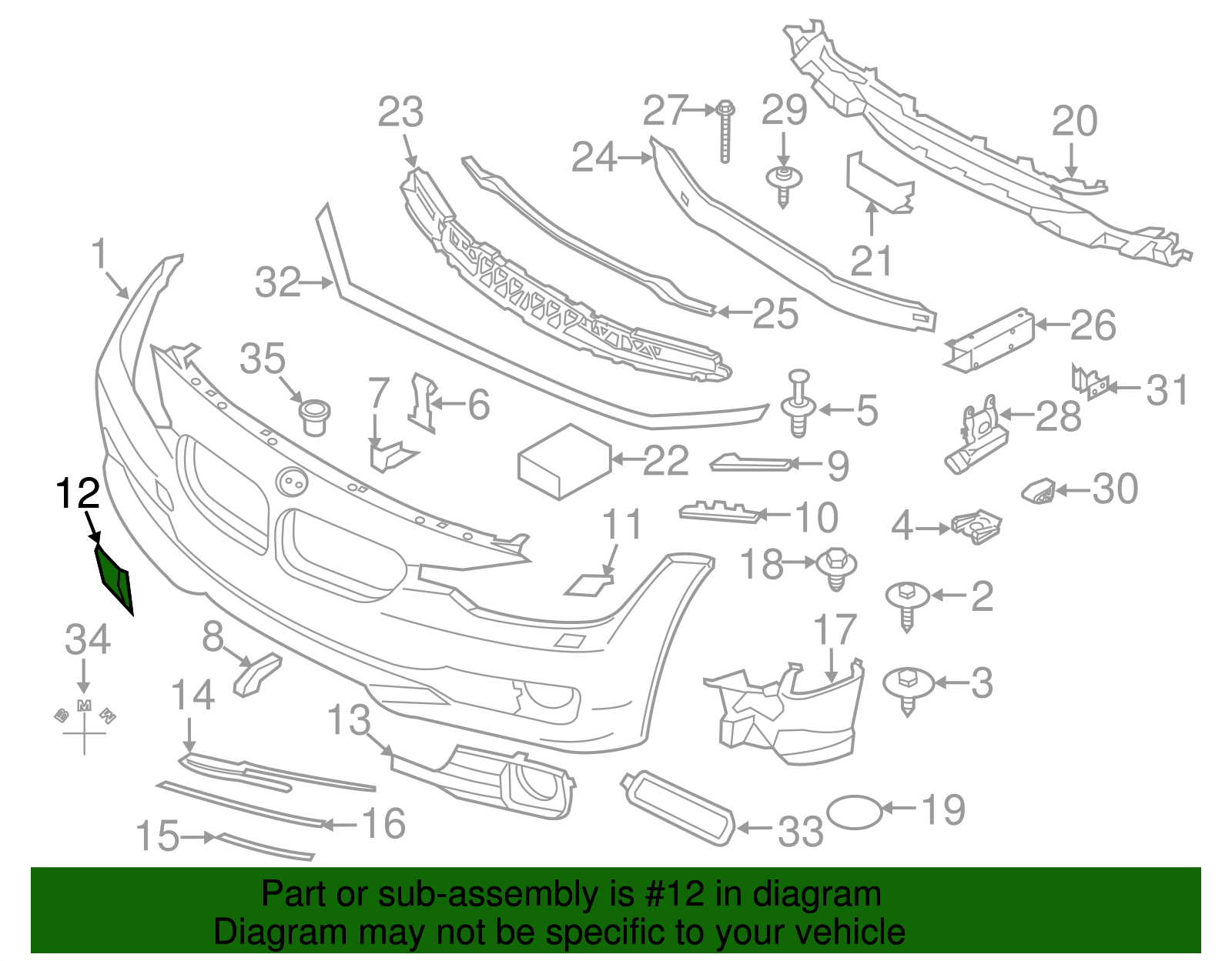 51117293116 - 2012-2015 BMW Towing Eye Cover (51-11-7-293-116) | BMW of ...