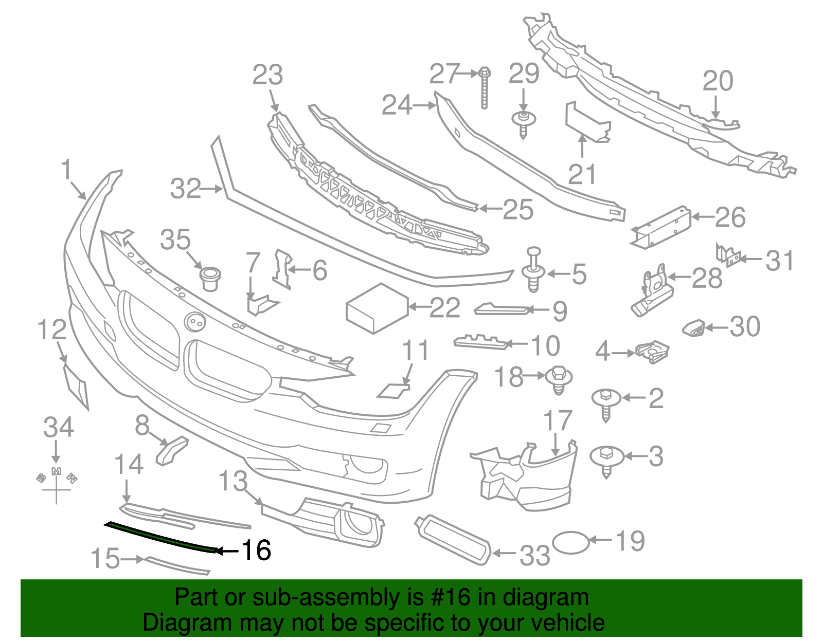 51117293094 - 2012-2015 BMW Center Molding (51-11-7-293-094) | BMW of ...