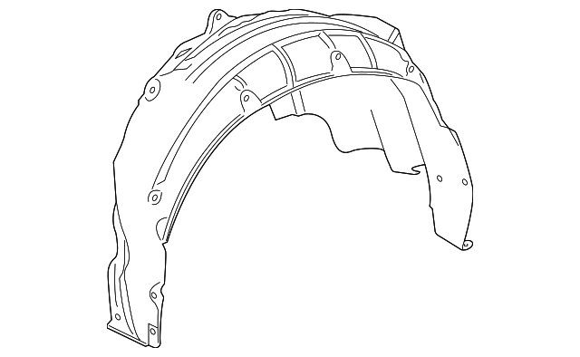 2018-2024 Toyota Camry Wheelhouse Liner 65637-06300 | Toyota Parts Center