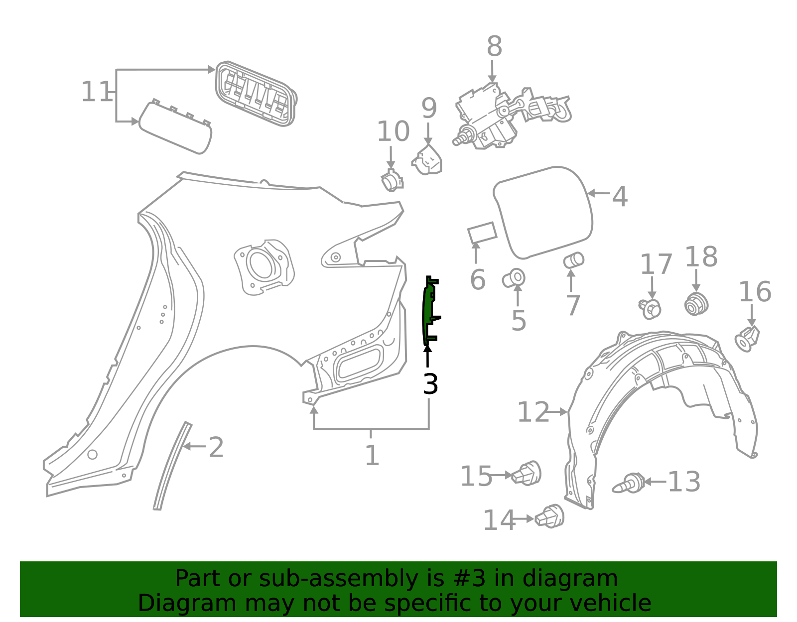 Genuine Official Toyota Quarter Panel Filler Panel part# 65565-06110 ...
