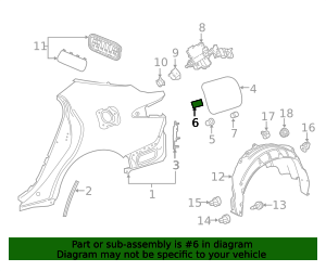 2006-2025 Toyota Fuel Filler Door Hinge Spring Assembly 77360-35040 ...