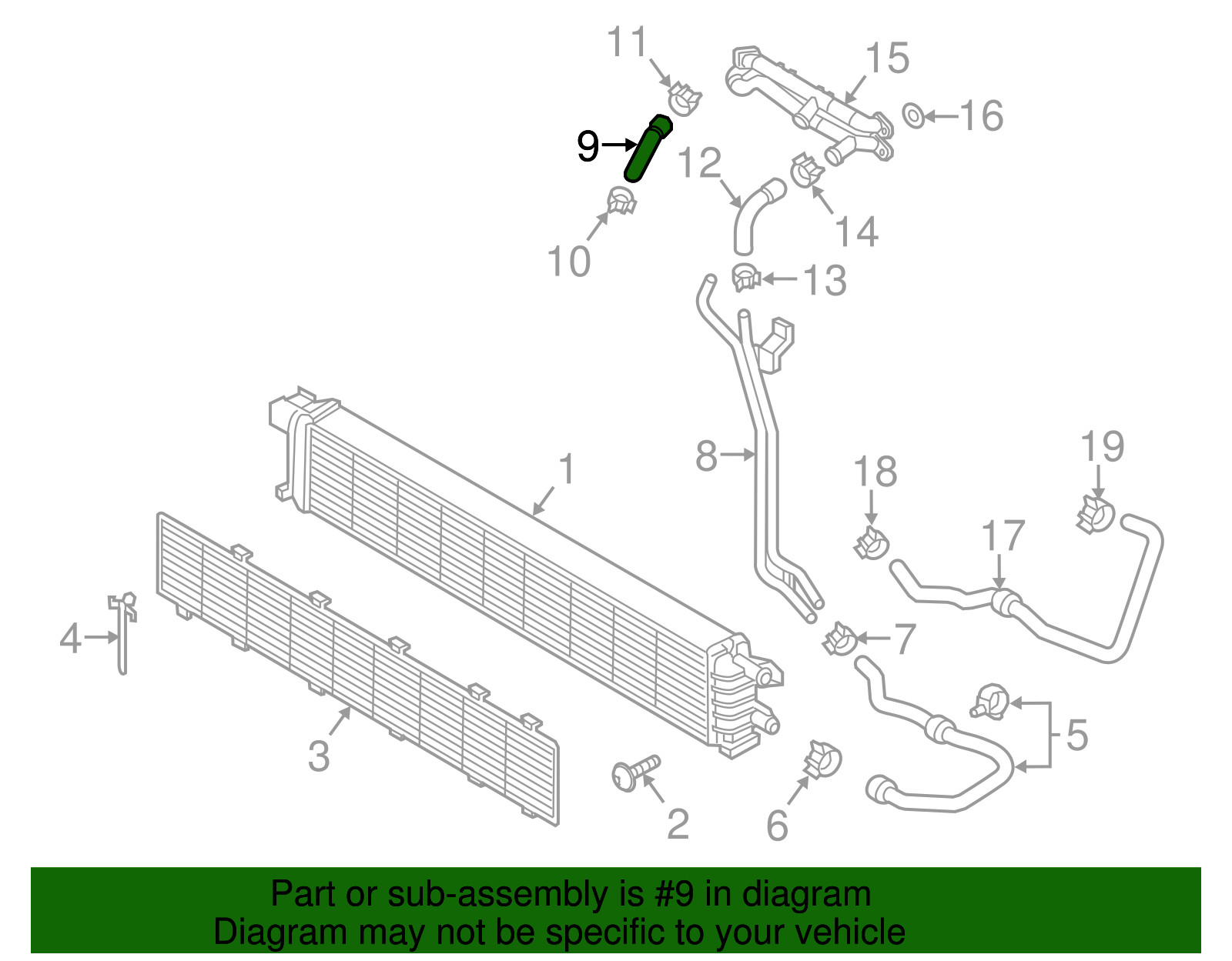 2009-2017 Audi Engine Coolant Hose 06E-121-546 | Audi USA Parts