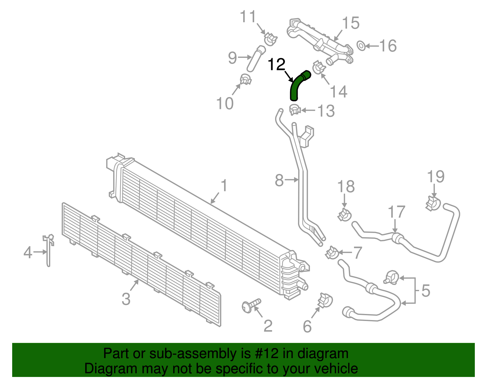 2009-2017 Audi Engine Coolant Hose 06E-121-545 | Audi USA Parts