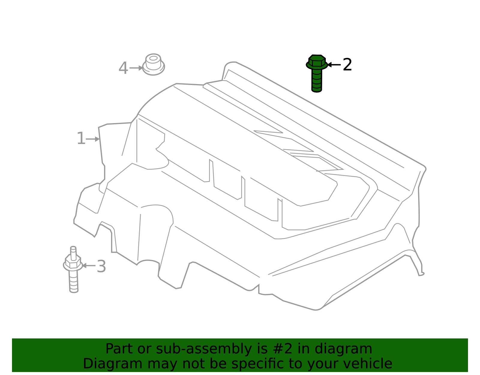 2015-2024 Ford Engine Cover Bolt -W714962-S442 | TascaParts.com