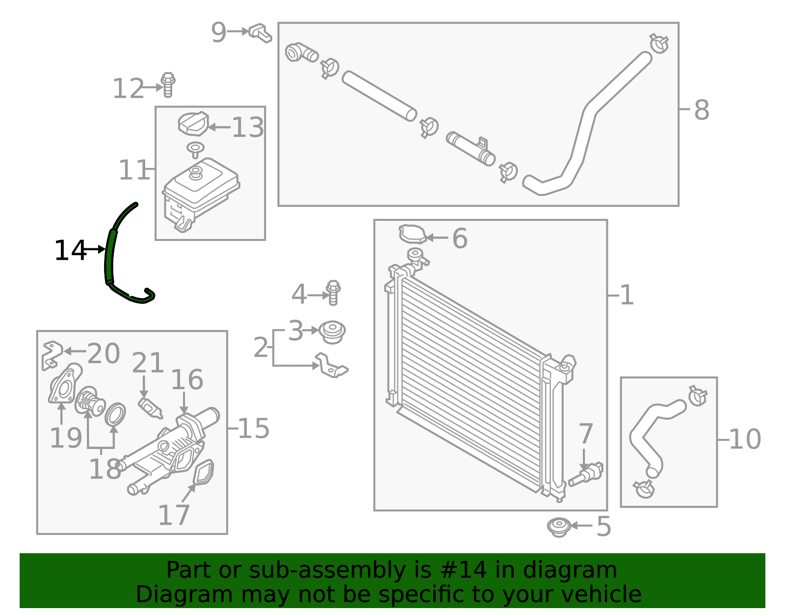 2015-2019 Hyundai Sonata Reservoir Hose 25450-C2000 | MotorMotor