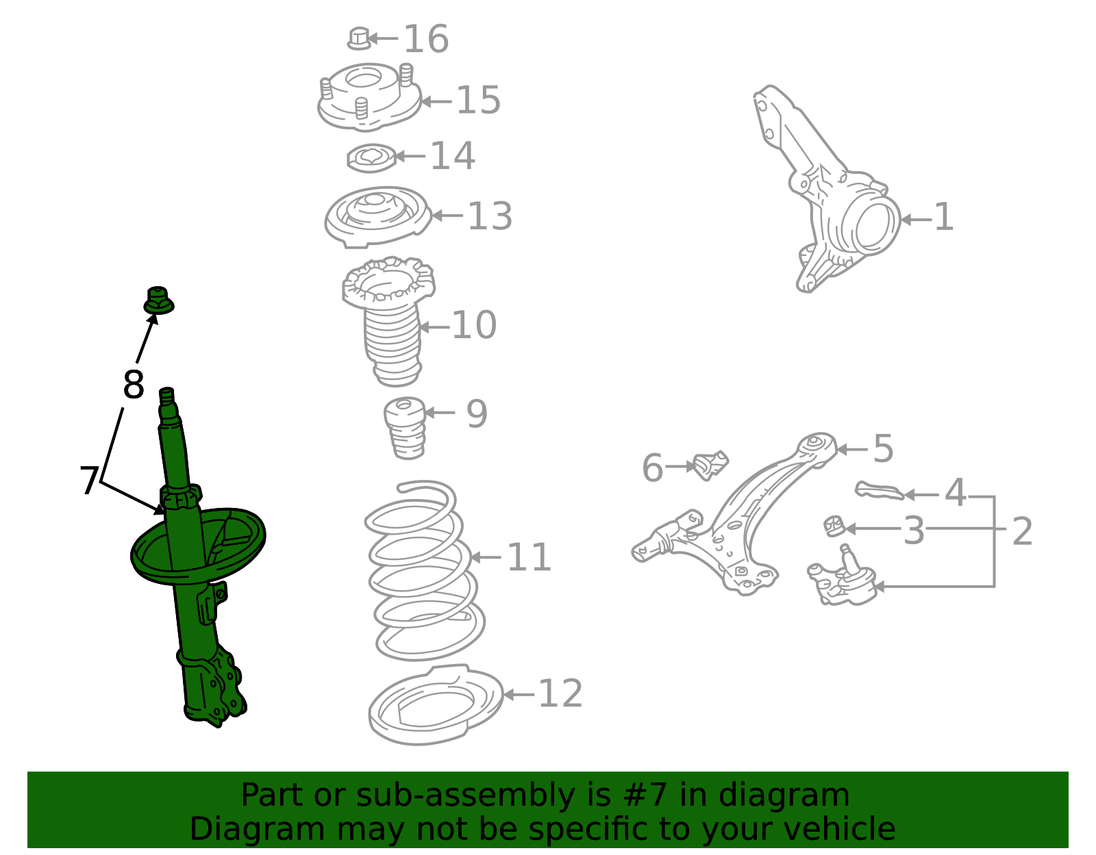 48510-49655 - Strut Assembly 2001-2003 Toyota Highlander | Bam ...