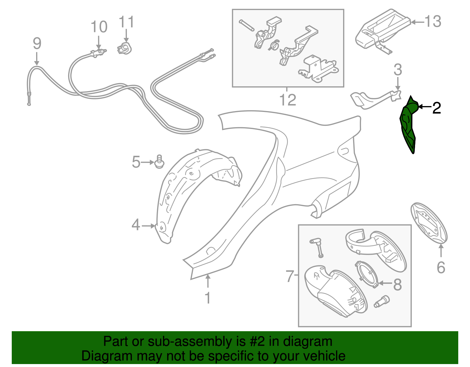 2017-2023 Subaru Impreza Extension 51445FL04A9P | Subaru Parts Guys