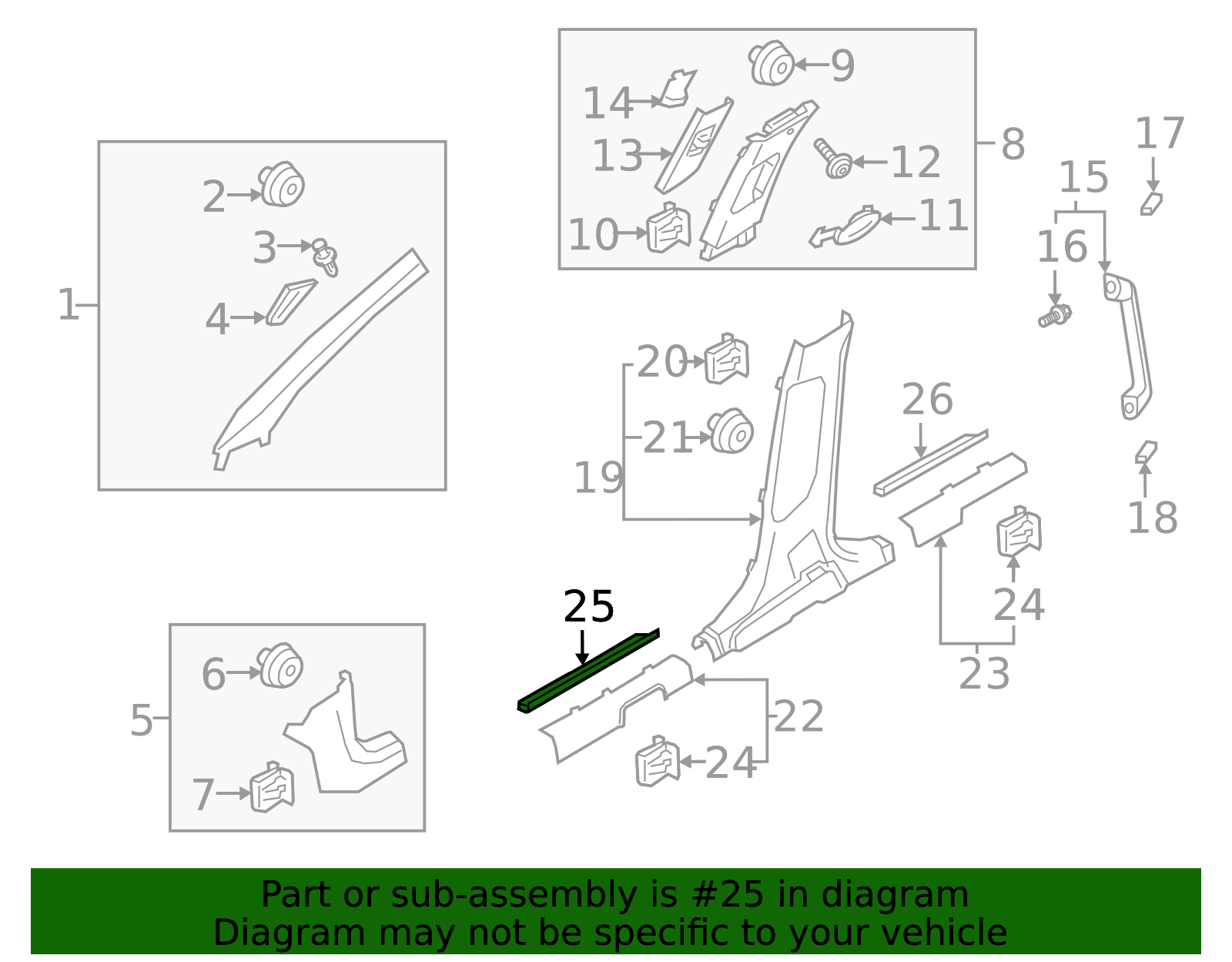 2020-2025 Kia Telluride Front Sill 85873-S9000WK | KIA Parts Zone
