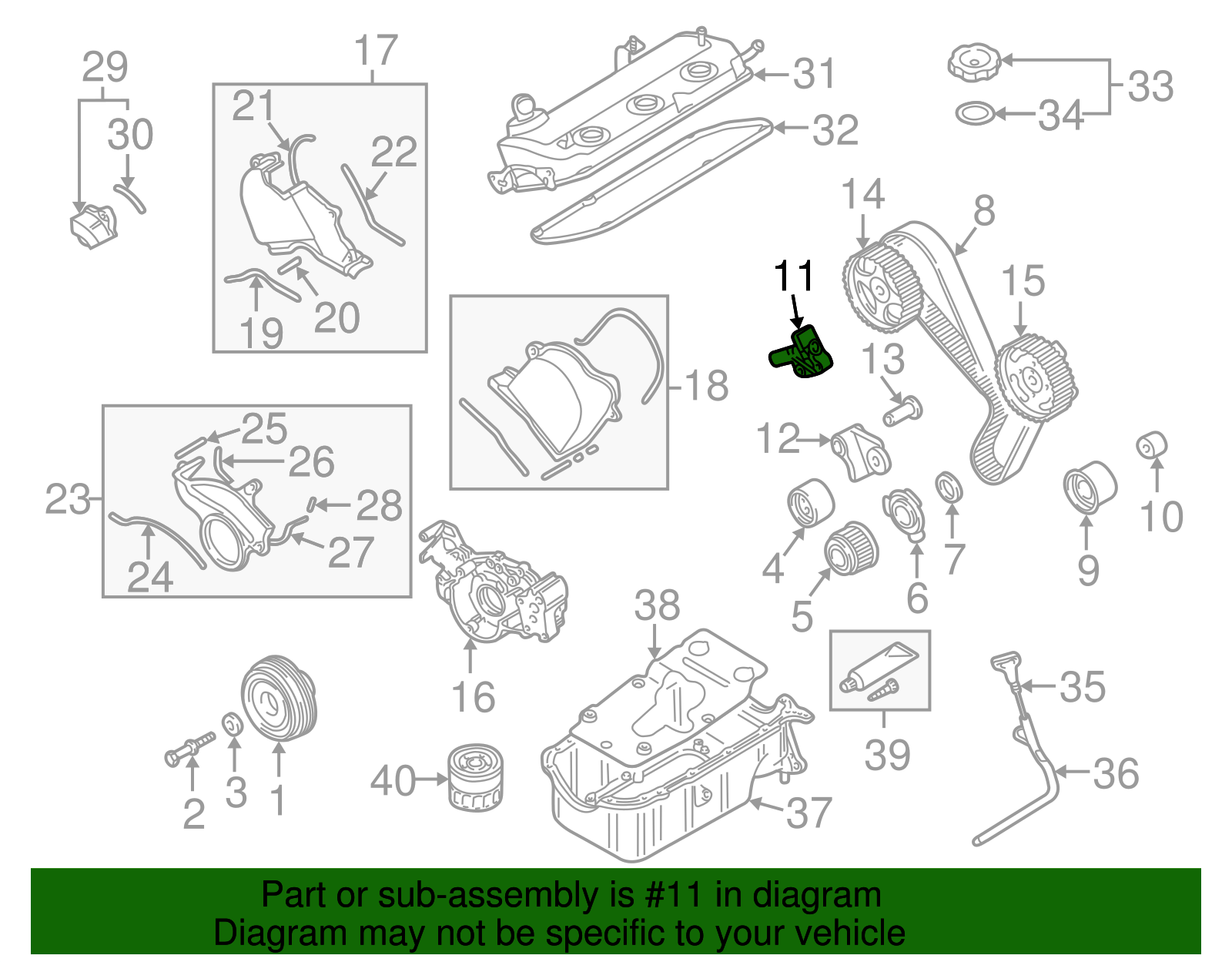MD362861 - Tensioner 2001-2006 Mitsubishi Montero | Mitsubishi Direct Parts