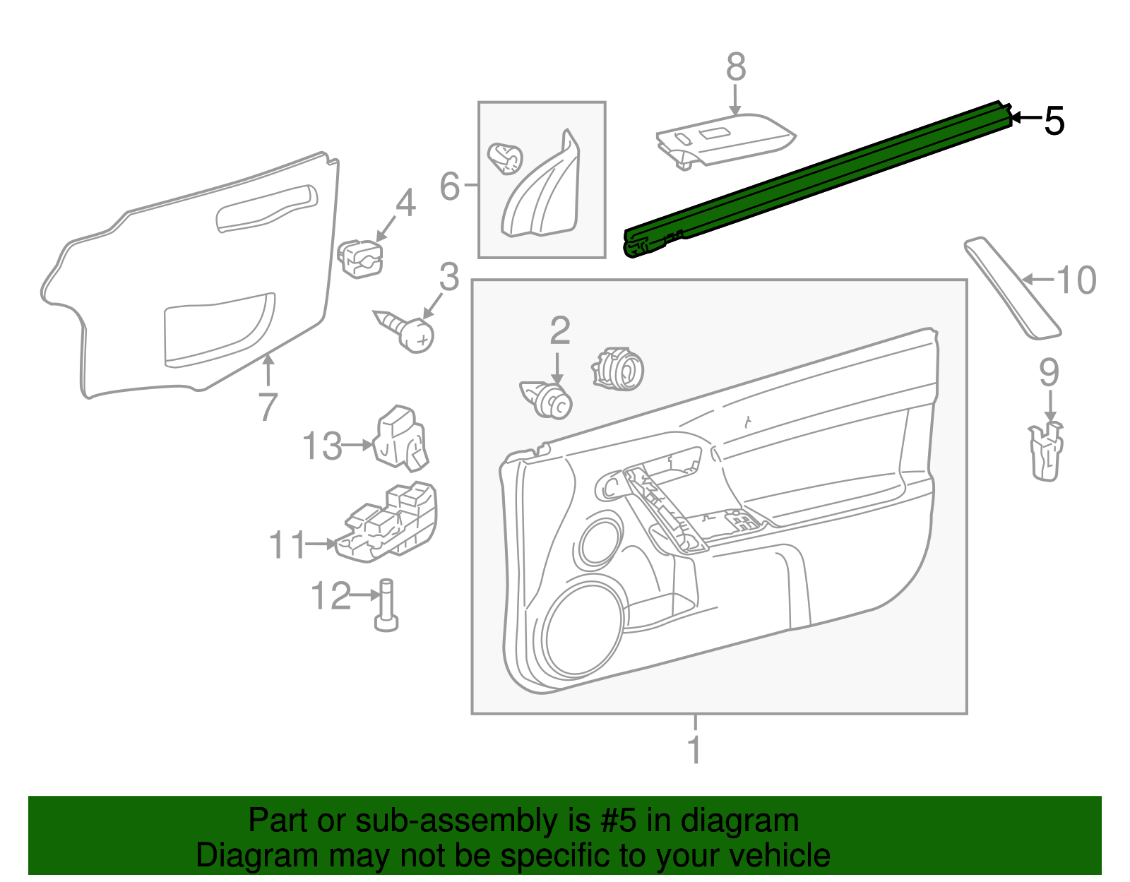 2011-2016 Scion tC Belt Weather-Strip 68172-21040 | Toyota Parts Express
