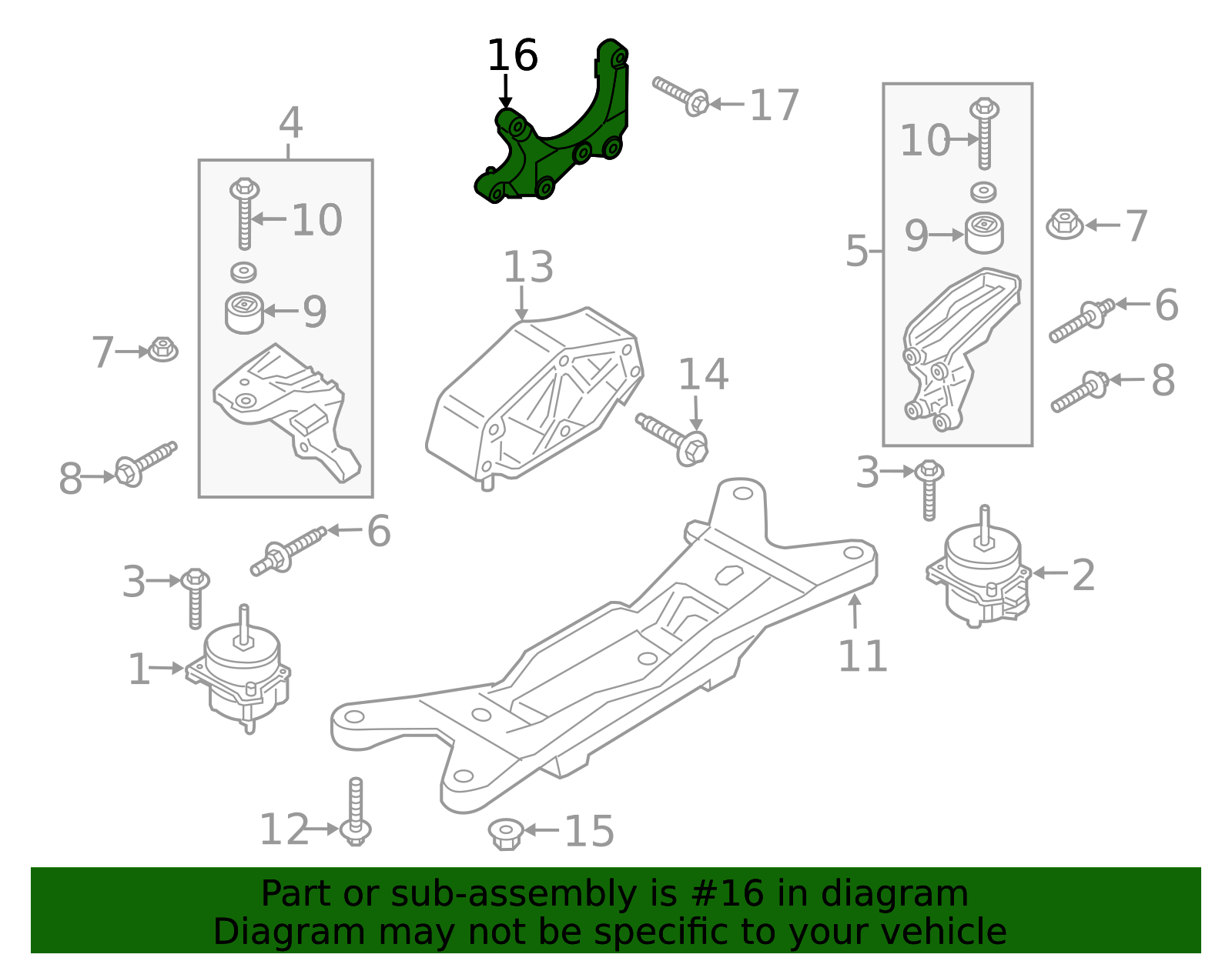 2018-2025 Ford Mustang Automatic Transmission Mount Bracket JR3Z-7A033 ...