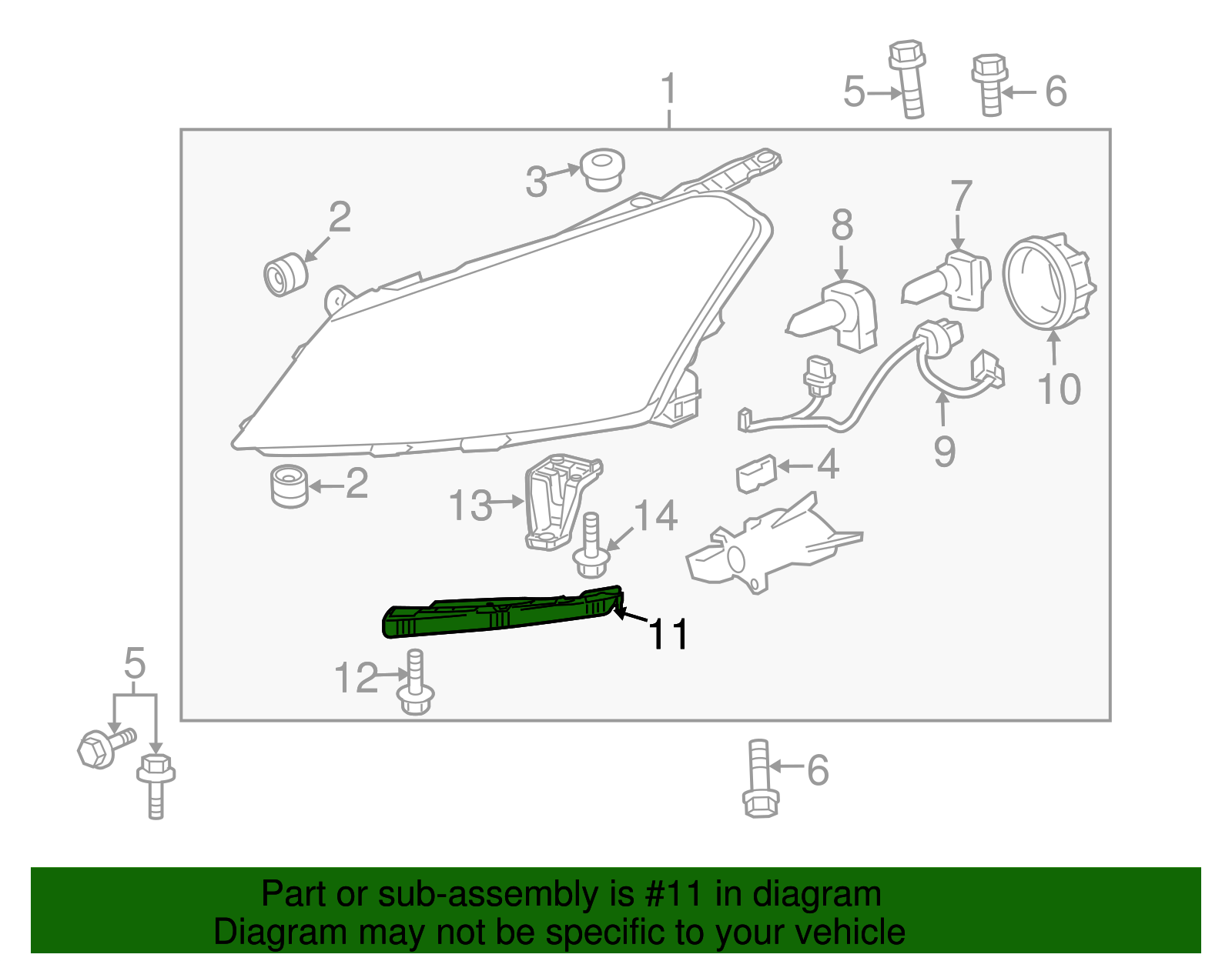 2013-2017 Chevrolet Traverse Passenger Side Headlamp Upper Bracket ...