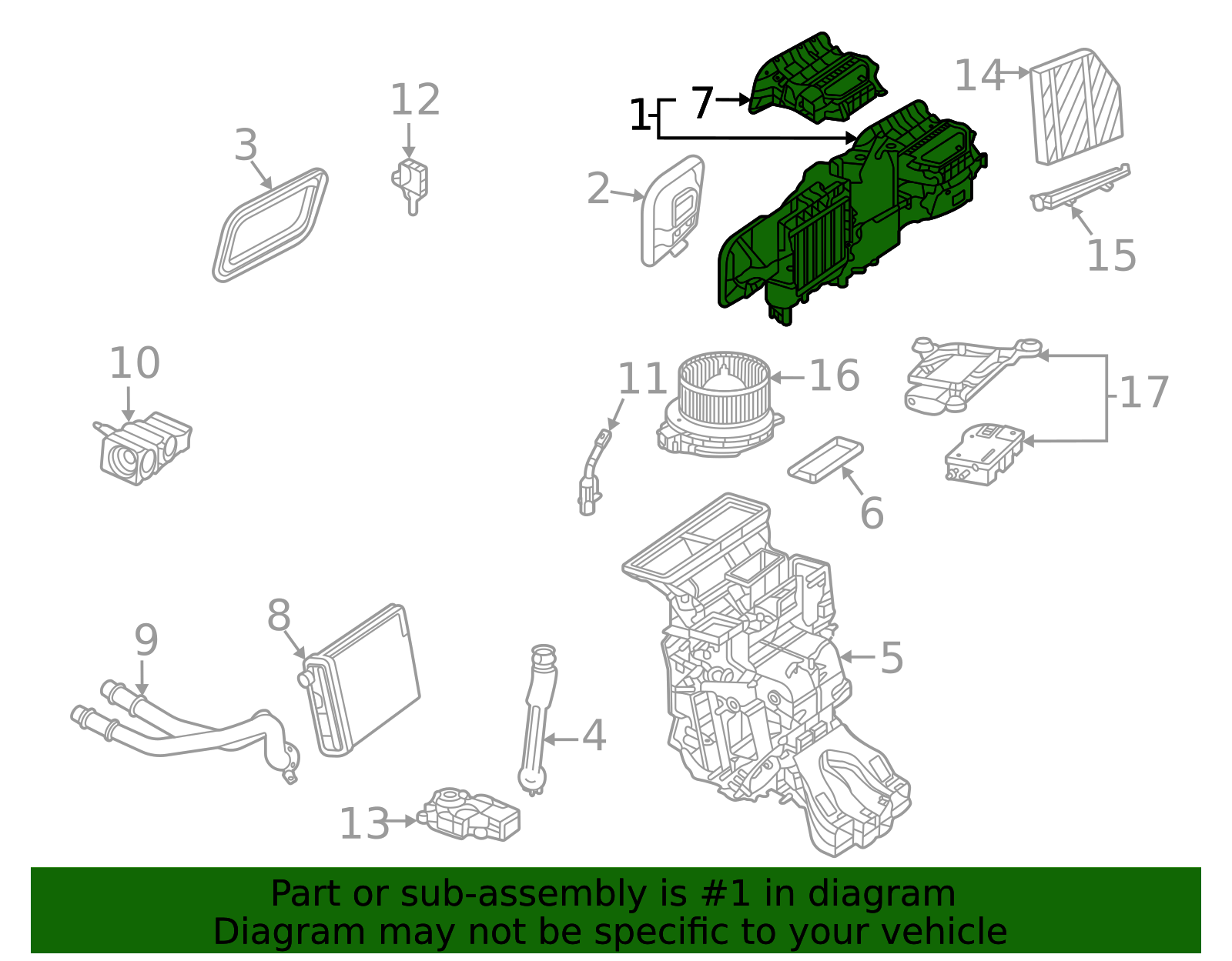 2020-2024 Mercedes-Benz Evaporator Housing 167-830-93-05 | Mercedes ...