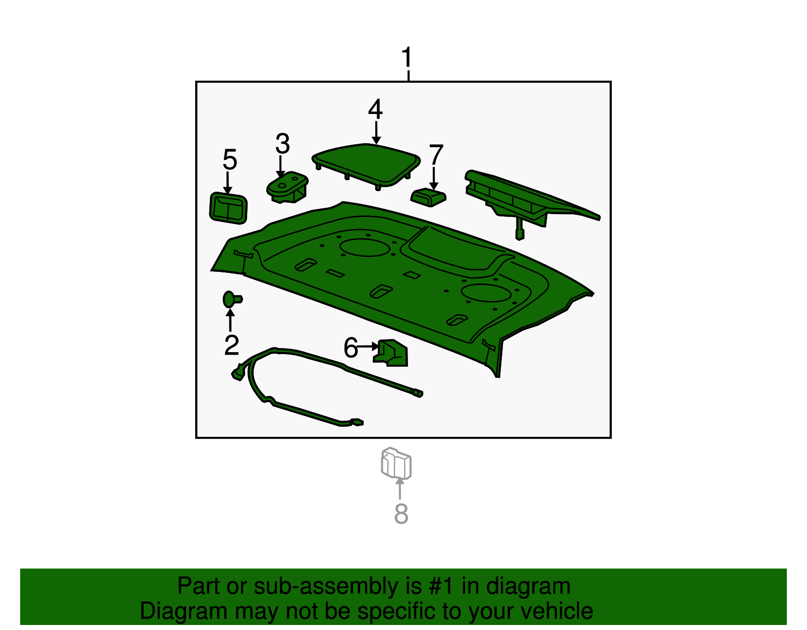 15923212 - 2007-2010 Buick Lucerne - Cocoa Rear Window Panel Trim ...