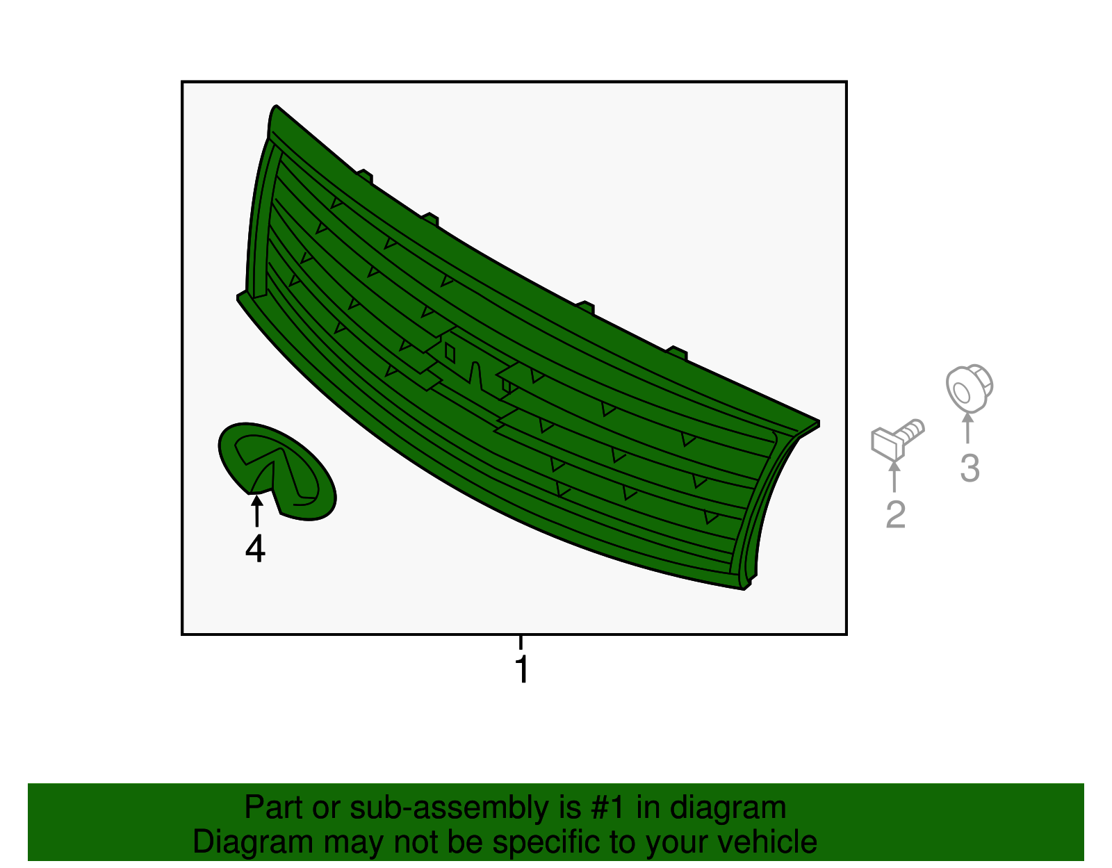 2011-2014 Infiniti Grille 62310-1MA1B | Faulkner Infiniti of Willow Grove