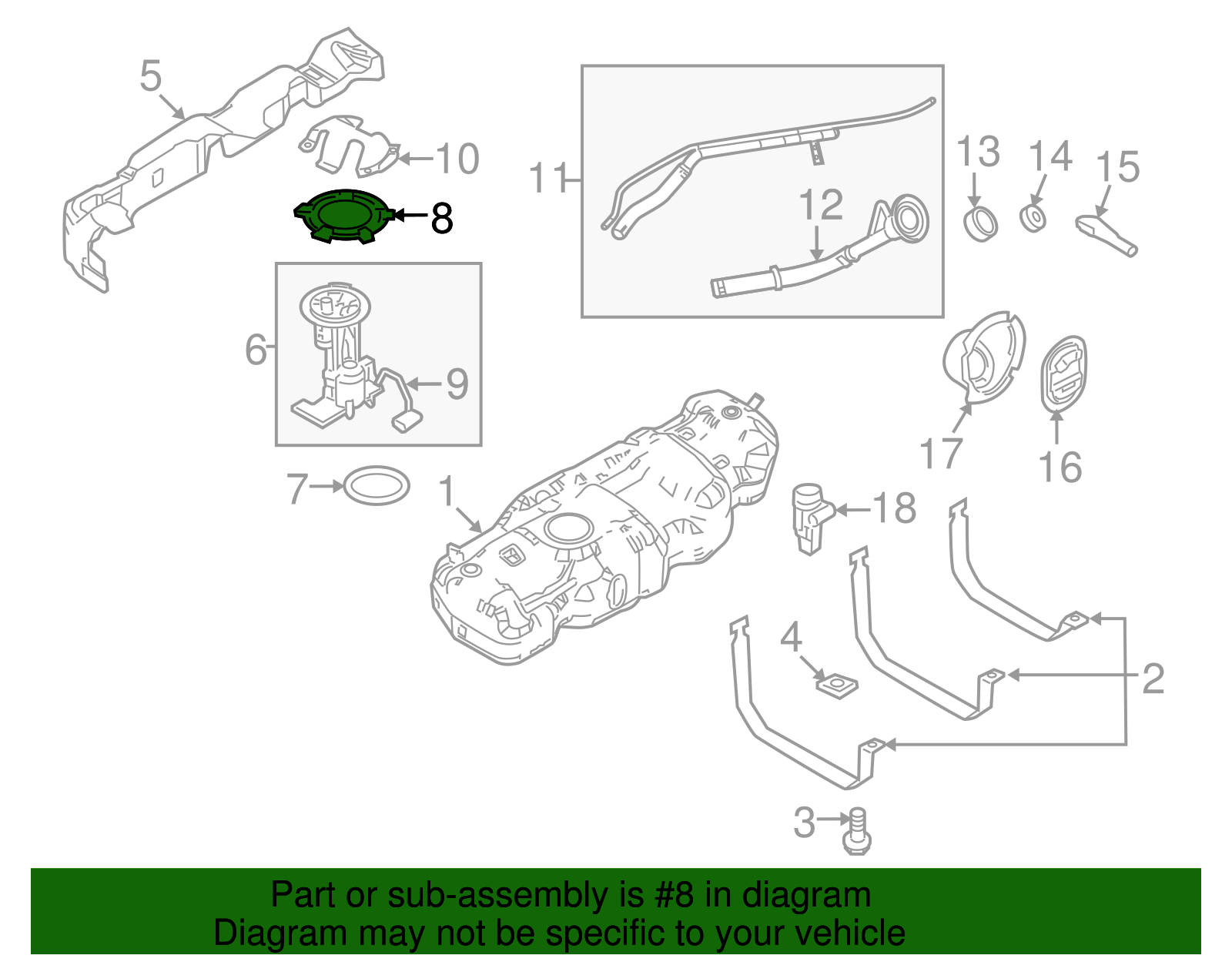 2009-2025 Ford Motorcraft™ Fuel Tank Lock Ring FPR-1 | Ford OEM Parts ...