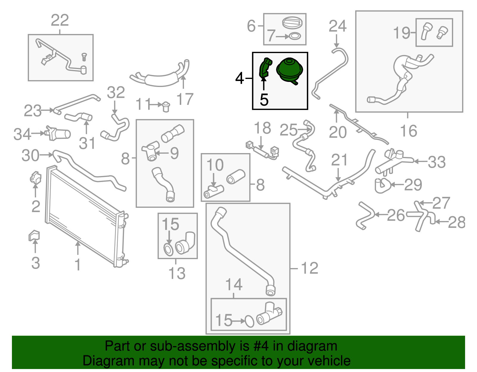 1J0-121-407-F - OEM NEW 2008-2010 Volkswagen Beetle Golf Jetta Coolant ...