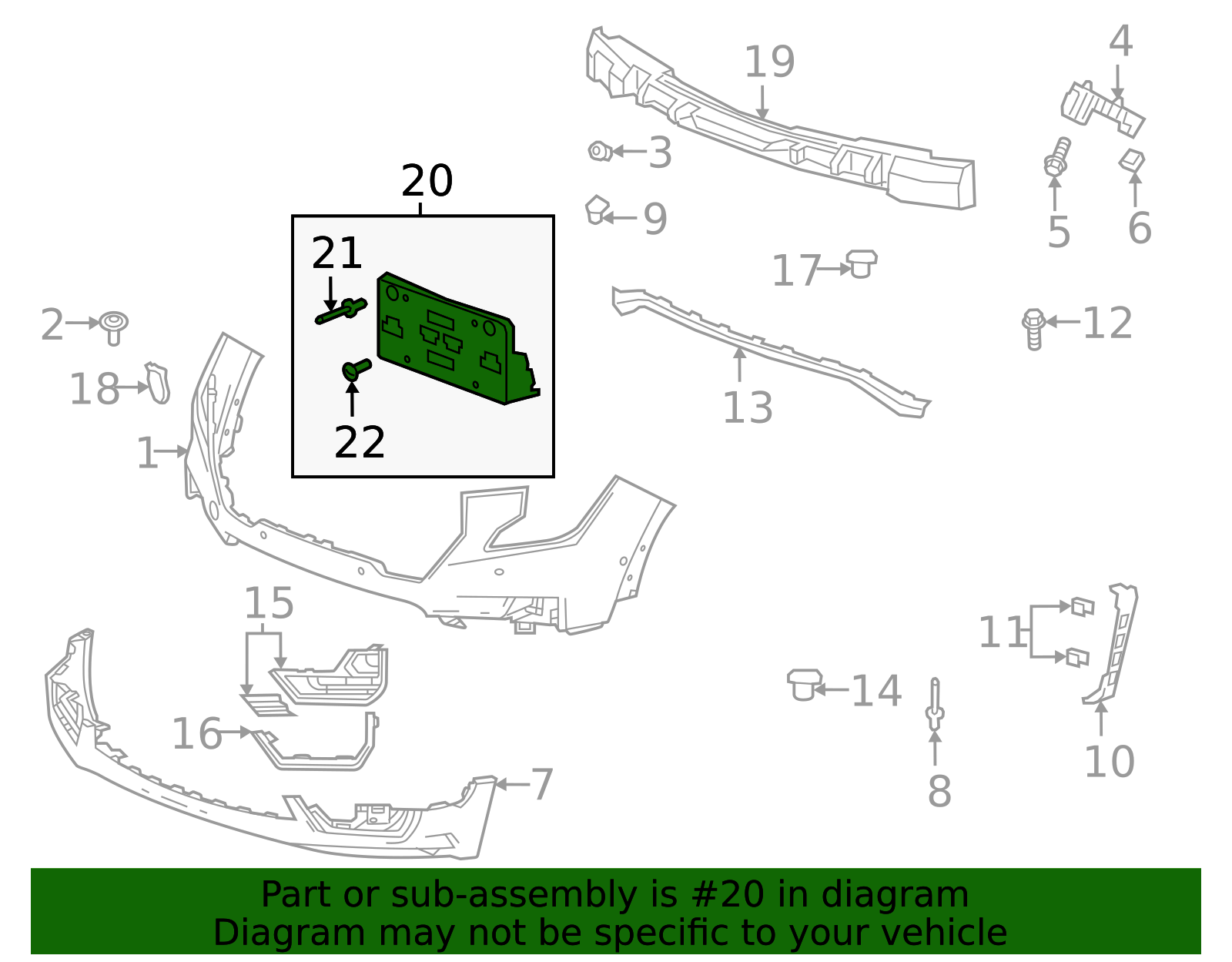 2022-2024 GMC Terrain Front License Plate Bracket 84406676 | OEM Parts ...